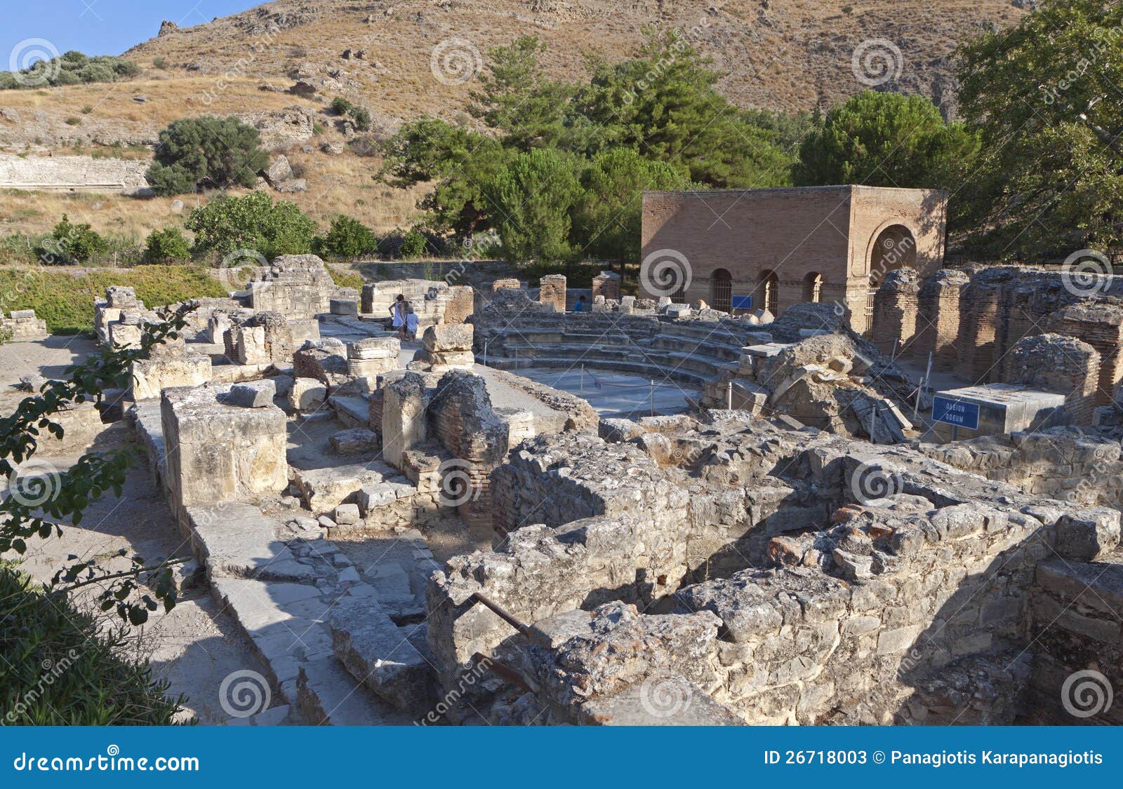 Ancient Gortyna at Crete Island Stock Image - Image of archaeology ...