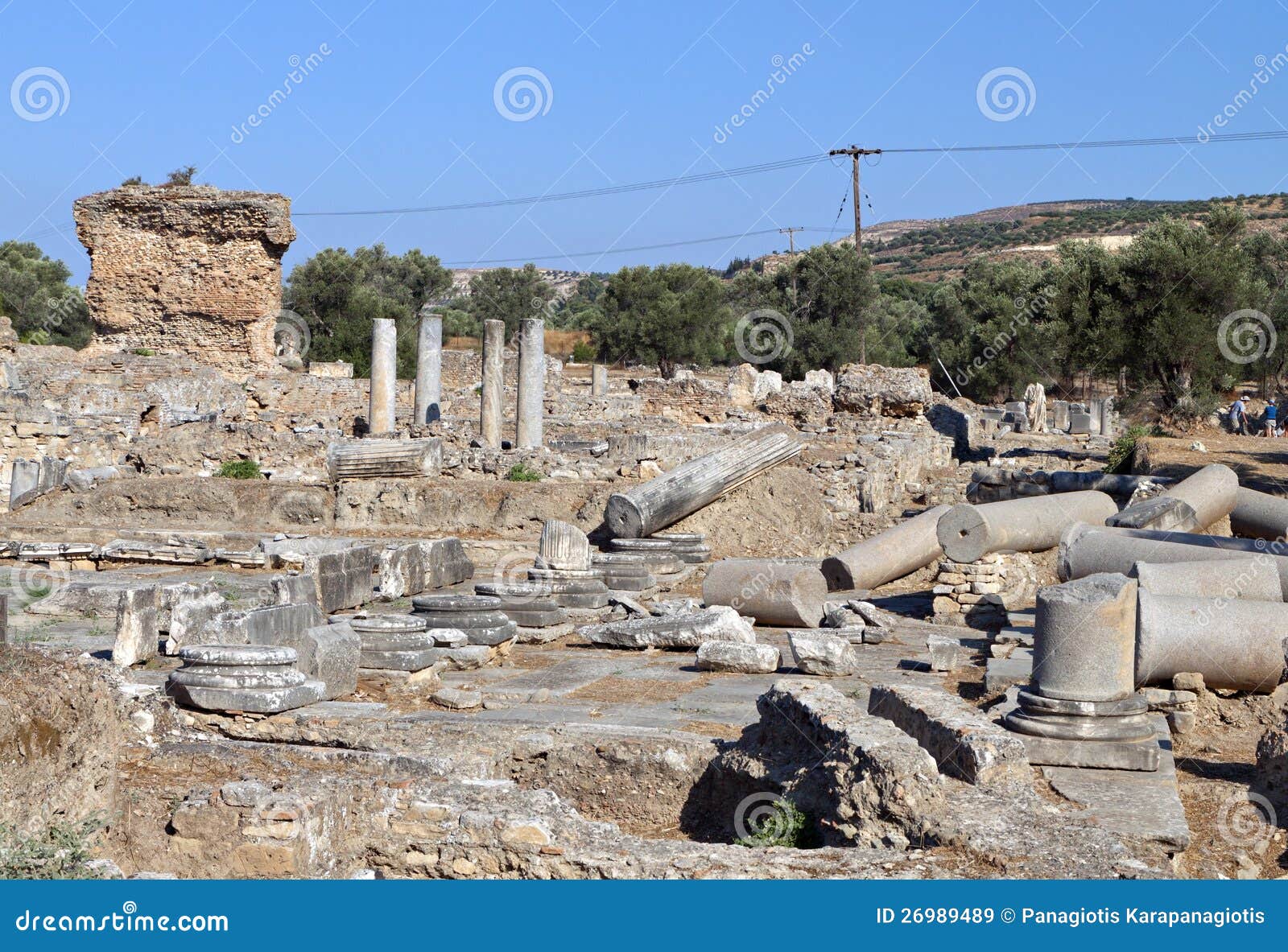 The Praetorium, Ancient Roman Era Ruins At Gortyna Of Crete Island In ...