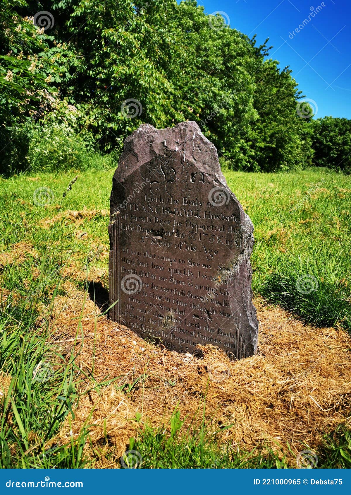 Ancient Grave Stone Flawforth Nottinghamshire Editorial Image - Image ...