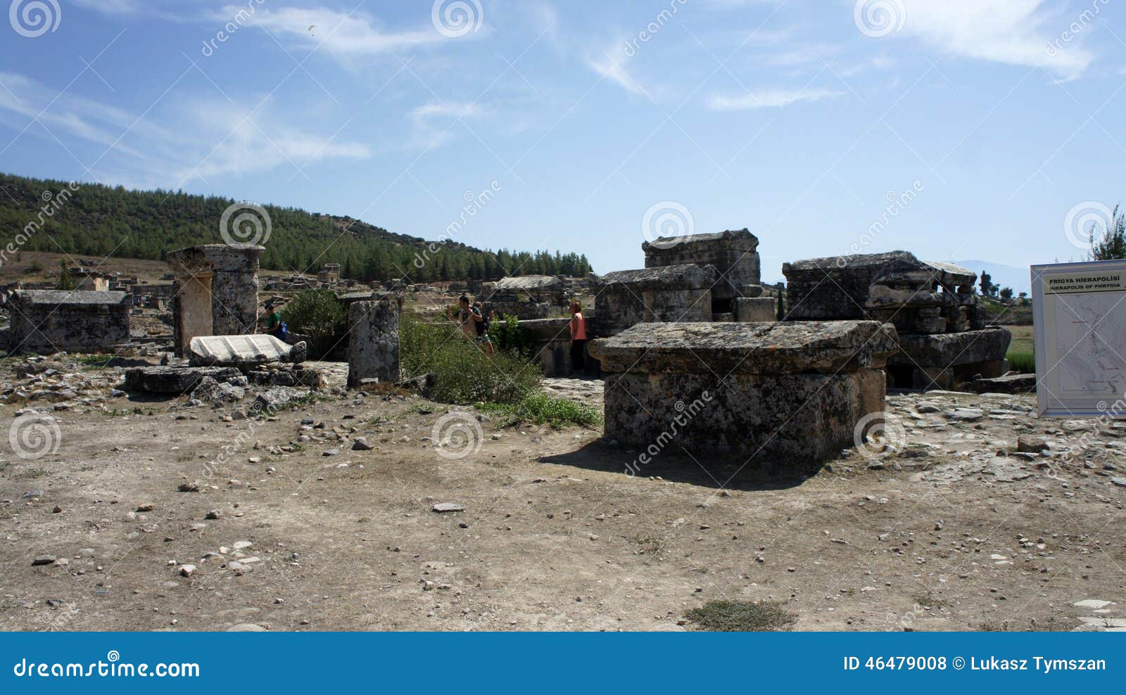 Ancient graves stock photo. Image of tourists, hierapolis - 46479008