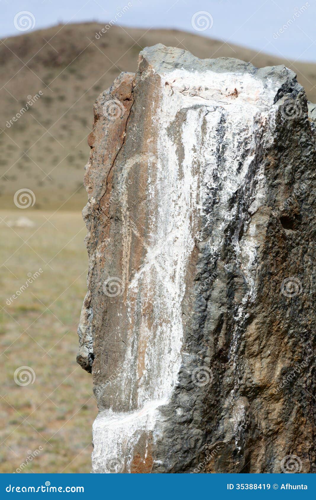 Ancient Gravestones in the Steppes of the Altai Stock Image - Image of ...