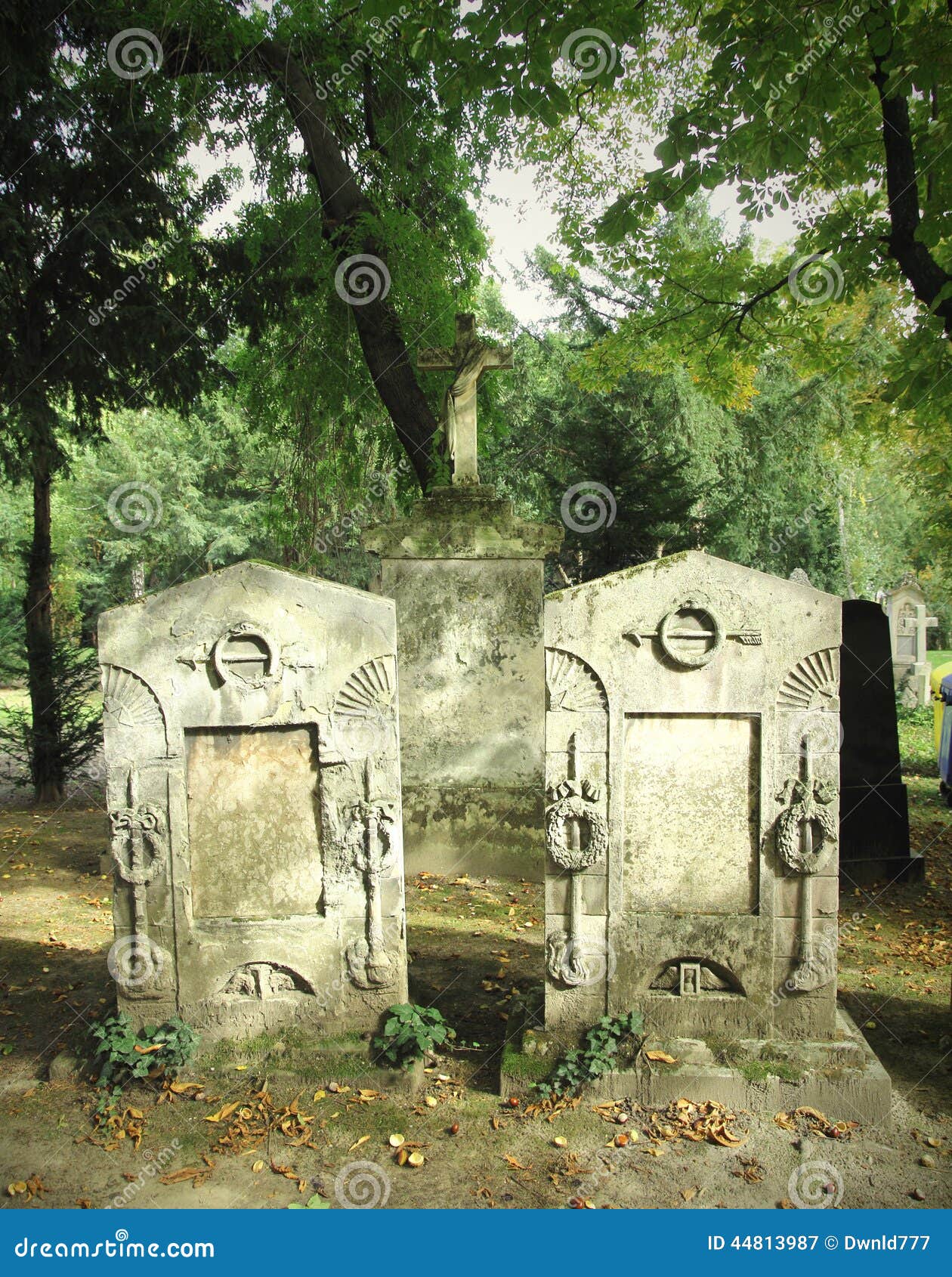 Ancient Graveyard Tomb Stones Stock Image - Image of history, halloween ...