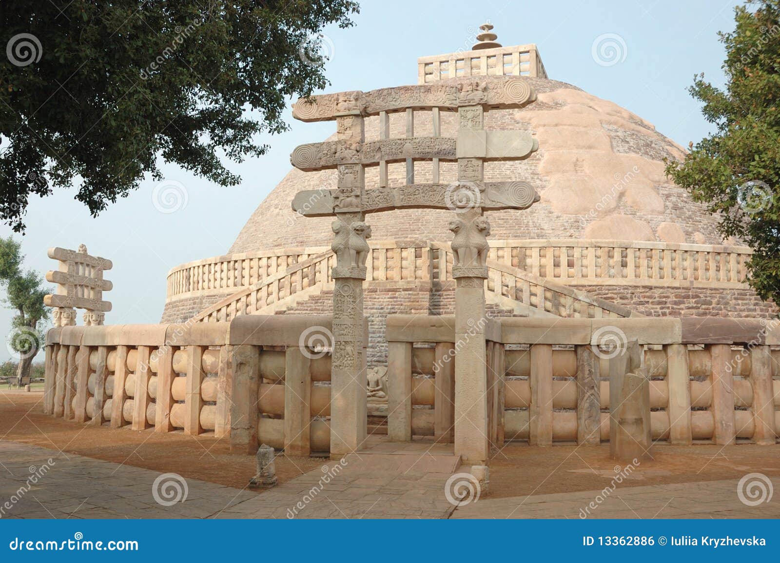Great Stupa. Sanchi, Madhya Pradesh, India Stock Photo | CartoonDealer ...