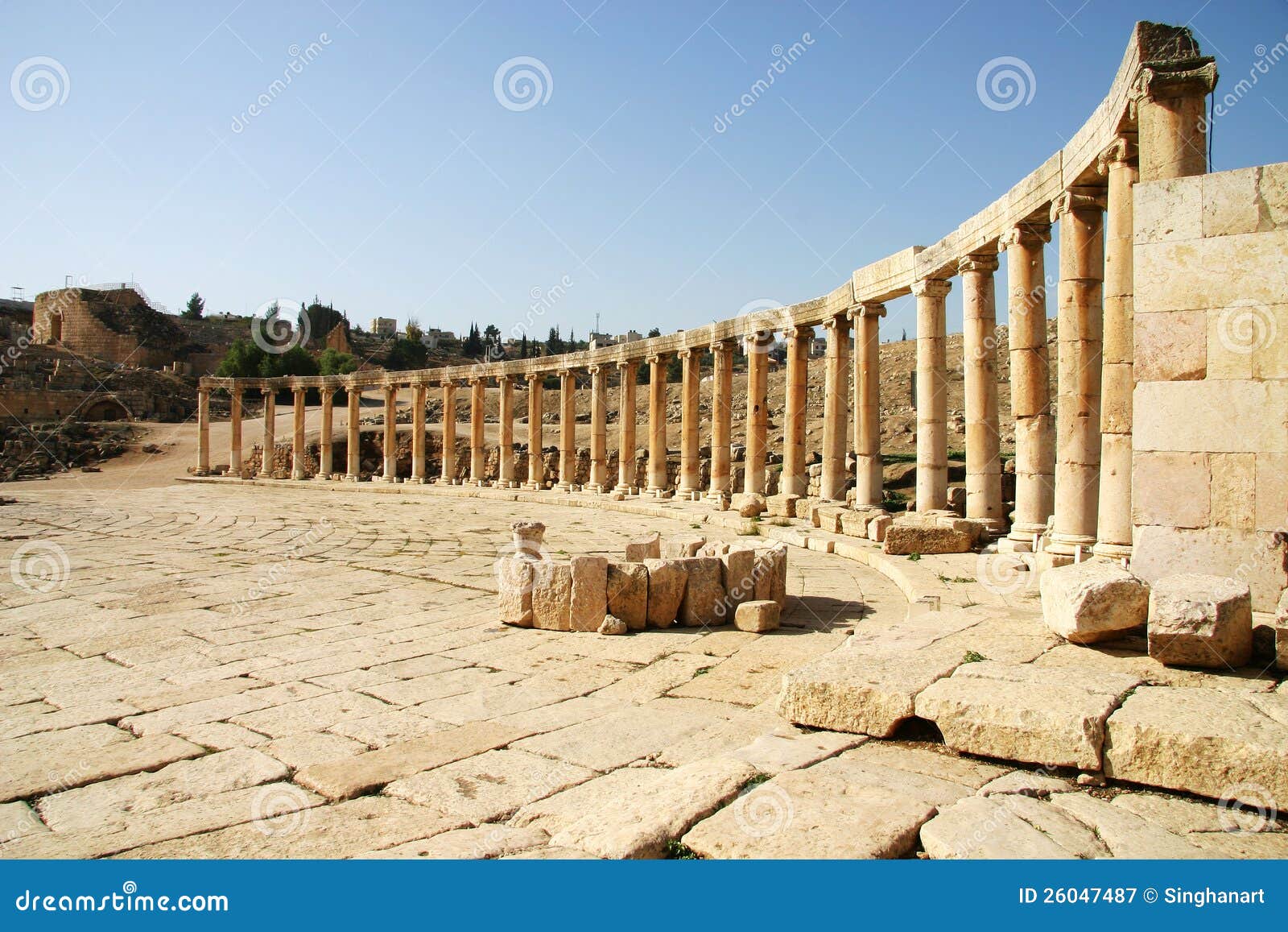 Ancient Greco-Roman Ruin in Jordan Stock Image - Image of roman ...