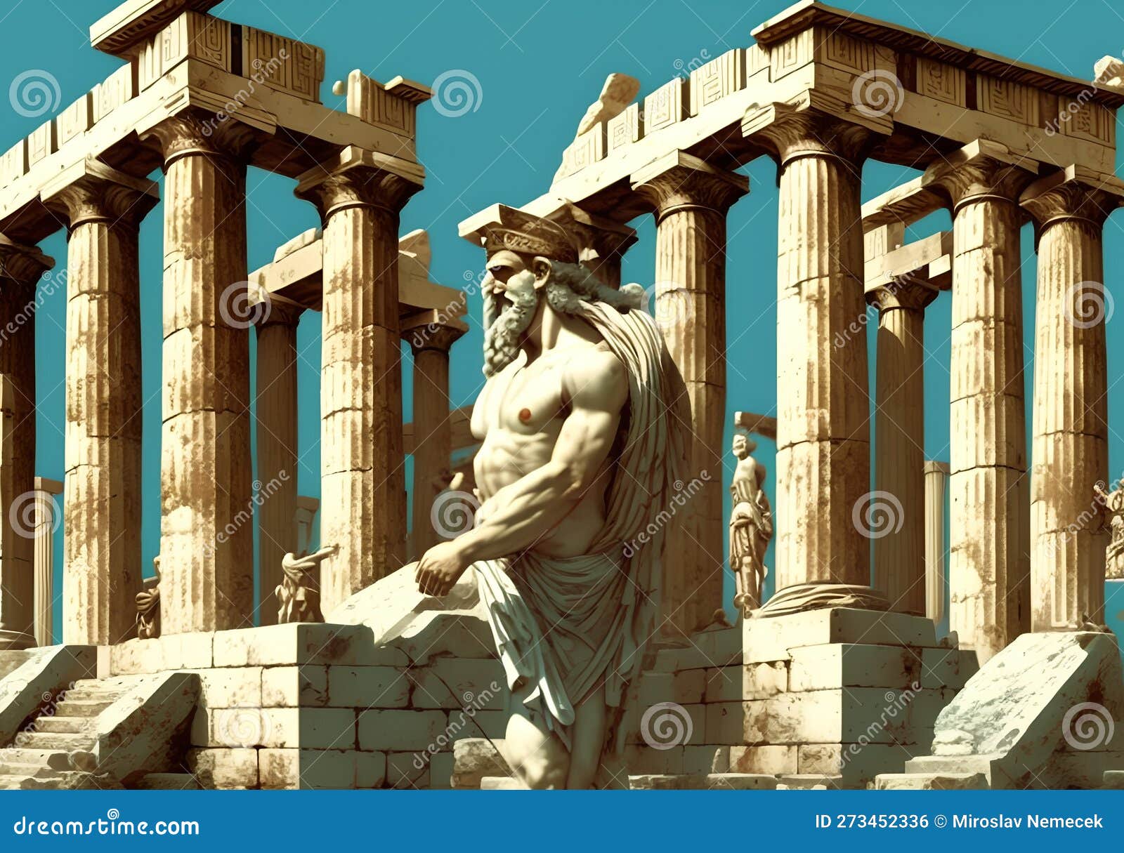 Ancient Greece, Generative AI Illustration Stock Illustration ...