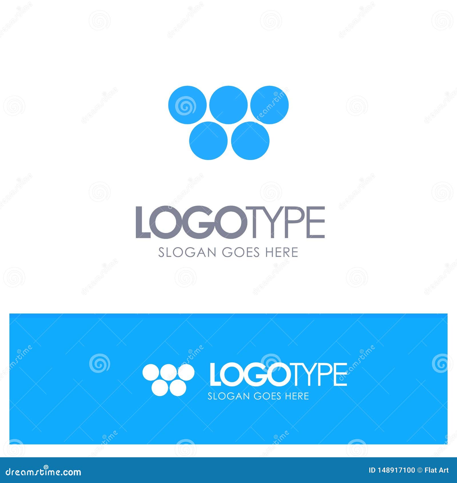 Ancient, Greece, Greek, Olympic Games Blue Solid Logo with Place for ...