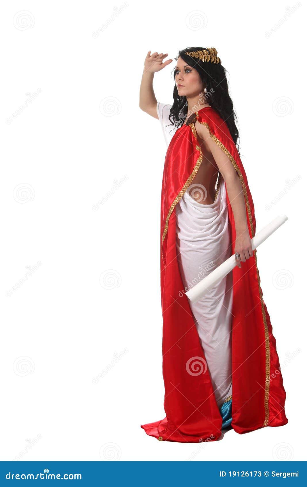 Ancient Greece Woman with a Scroll Stock Image - Image of caucasian ...
