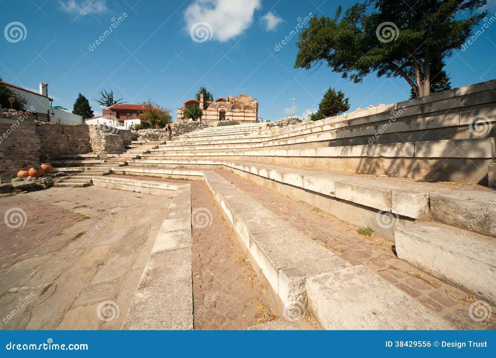 The Ancient Greek Amphitheater in Nessebar Editorial Photo - Image of ...