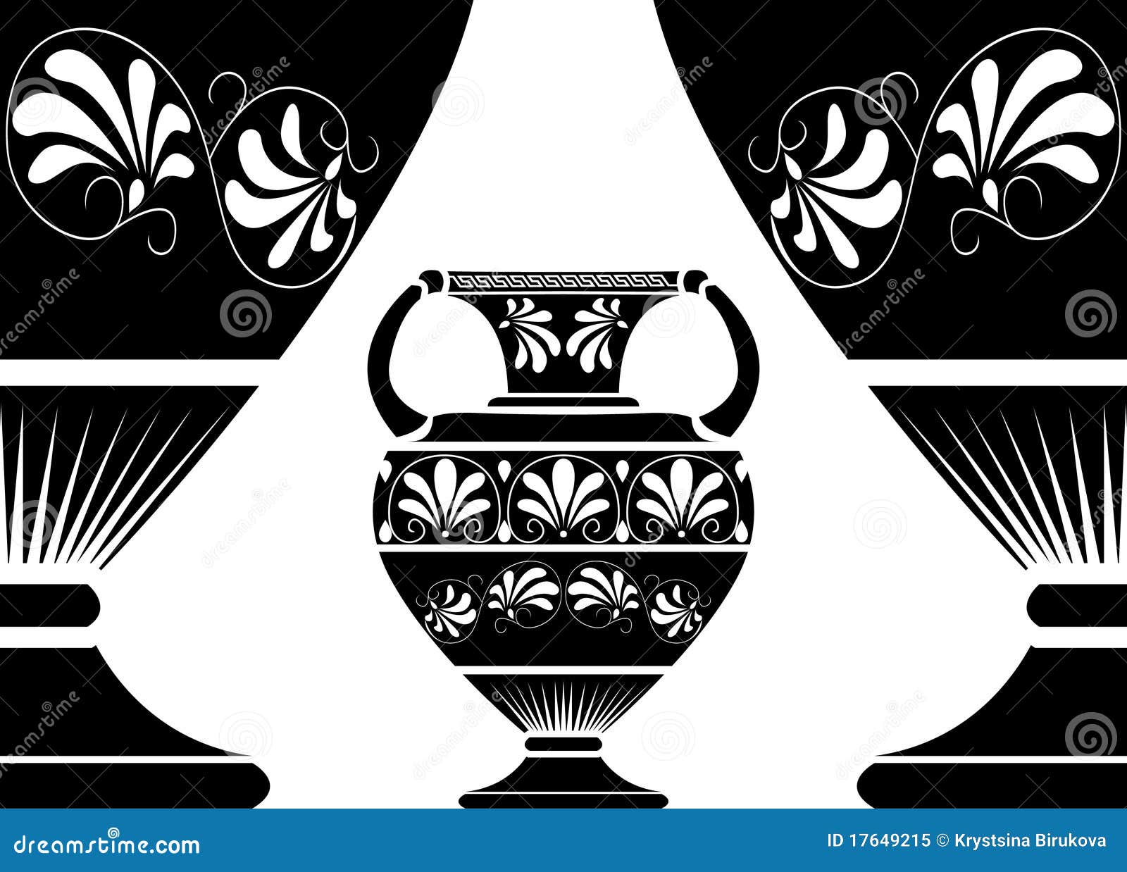 Ancient Greek amphora stock vector. Illustration of vase - 17649215
