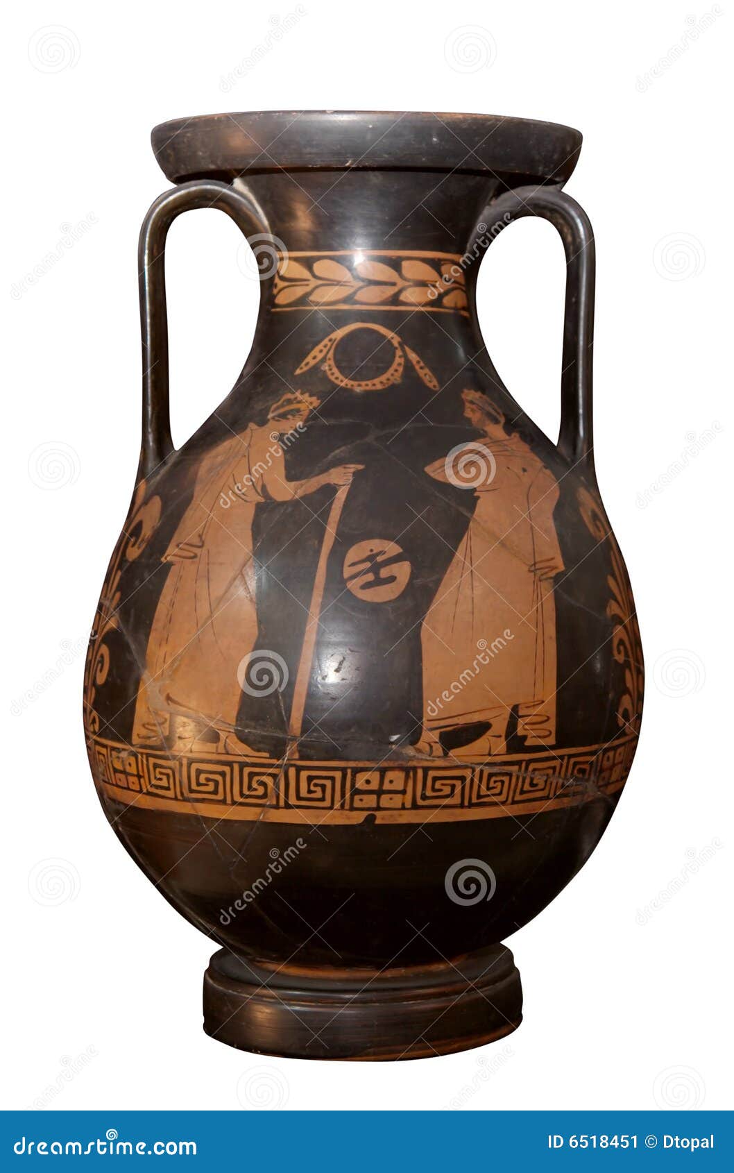Ancient Greek Amphora Isolated Stock Image - Image of classical ...
