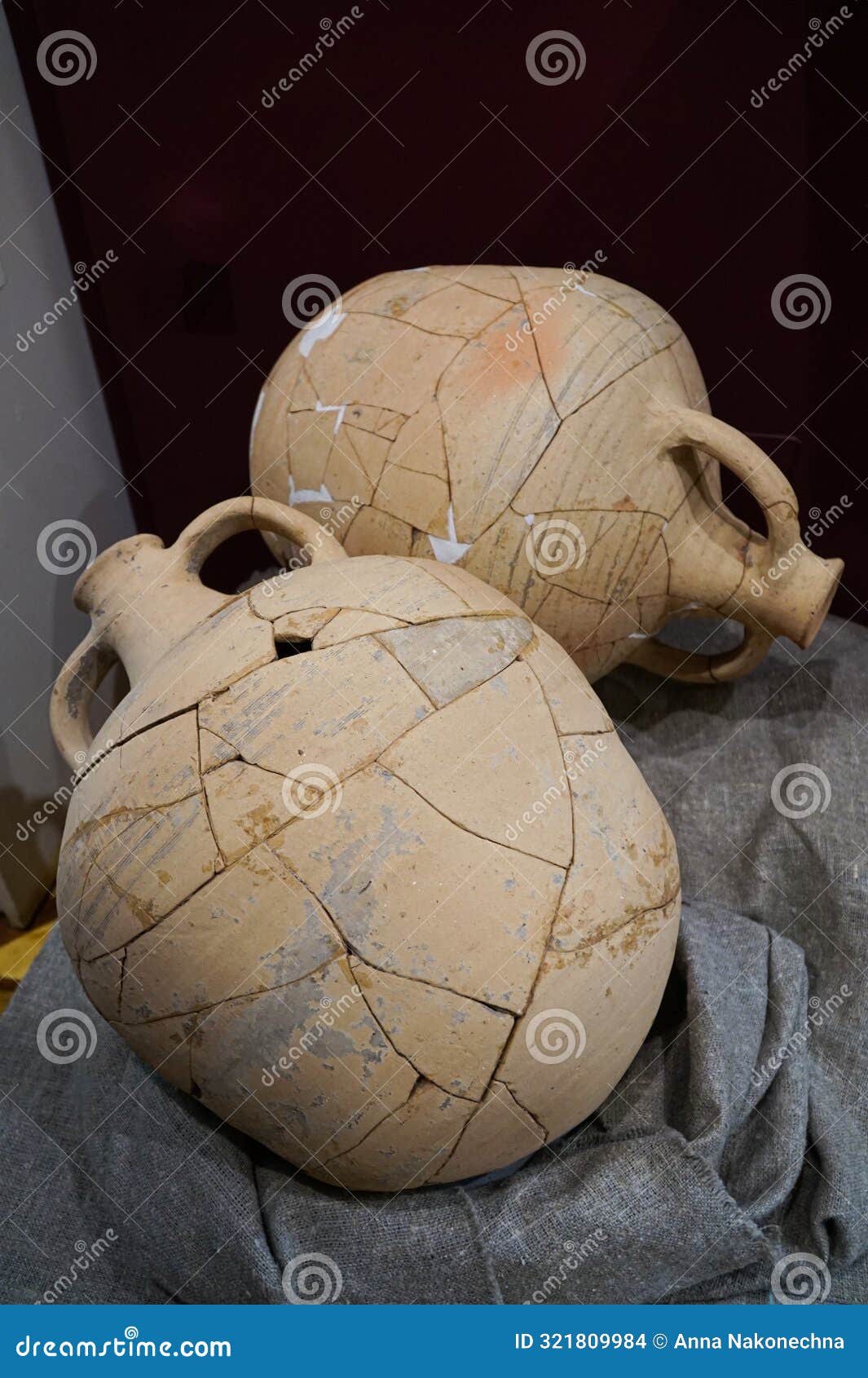 Ancient Greek Amphorae Glued Together Piece by Piece Stock Photo ...