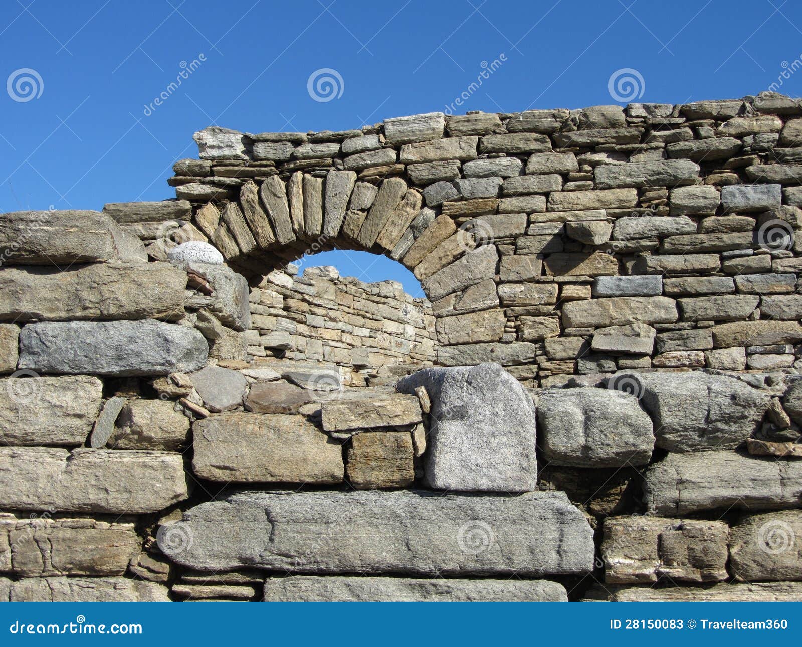 Ancient Greek Arch on Delos Stock Image - Image of tourist, archeology ...