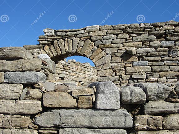 Ancient Greek Arch on Delos Stock Image - Image of tourist, archeology ...