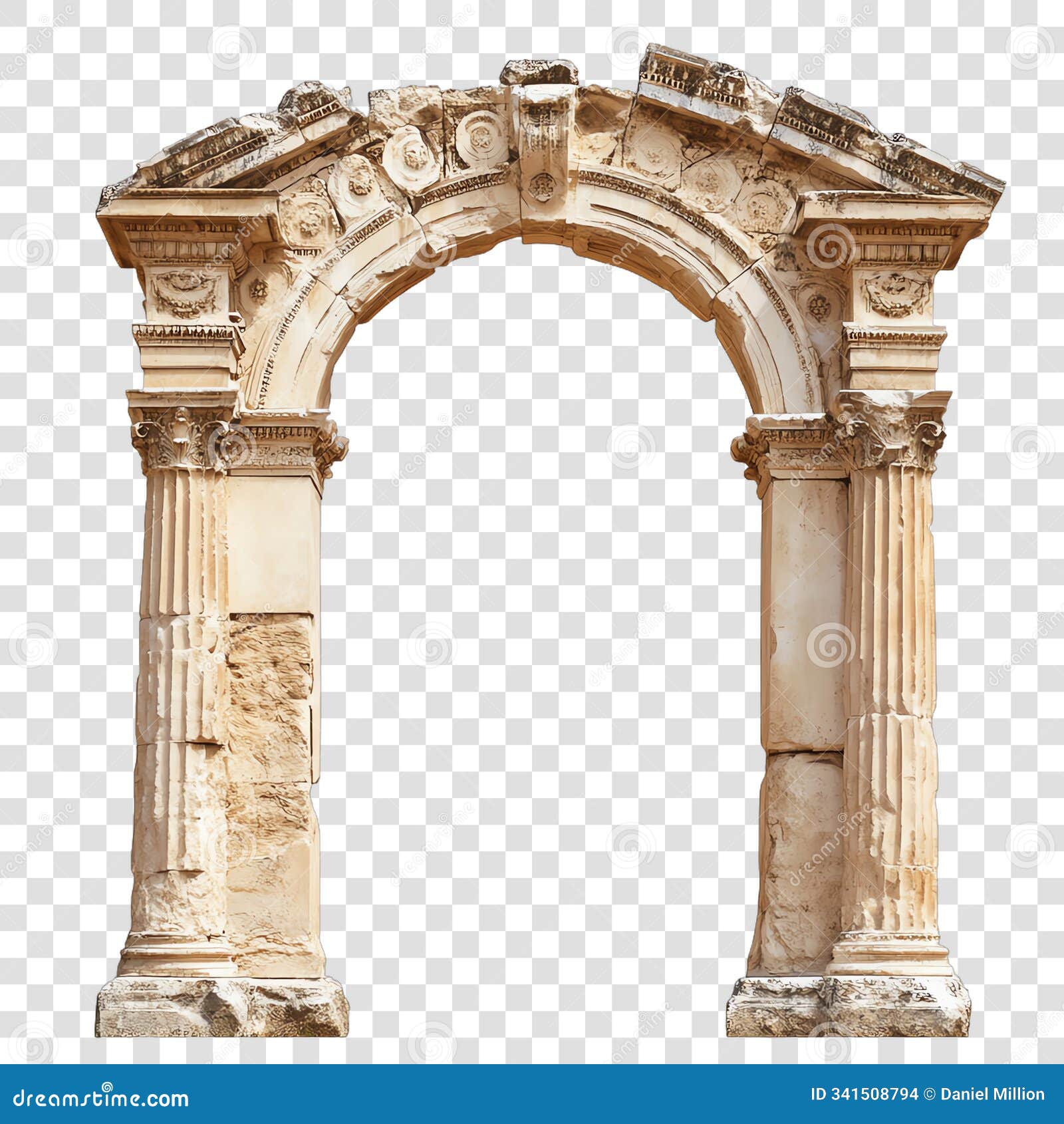 Ancient greek arch stock illustration. Illustration of frame - 341508794
