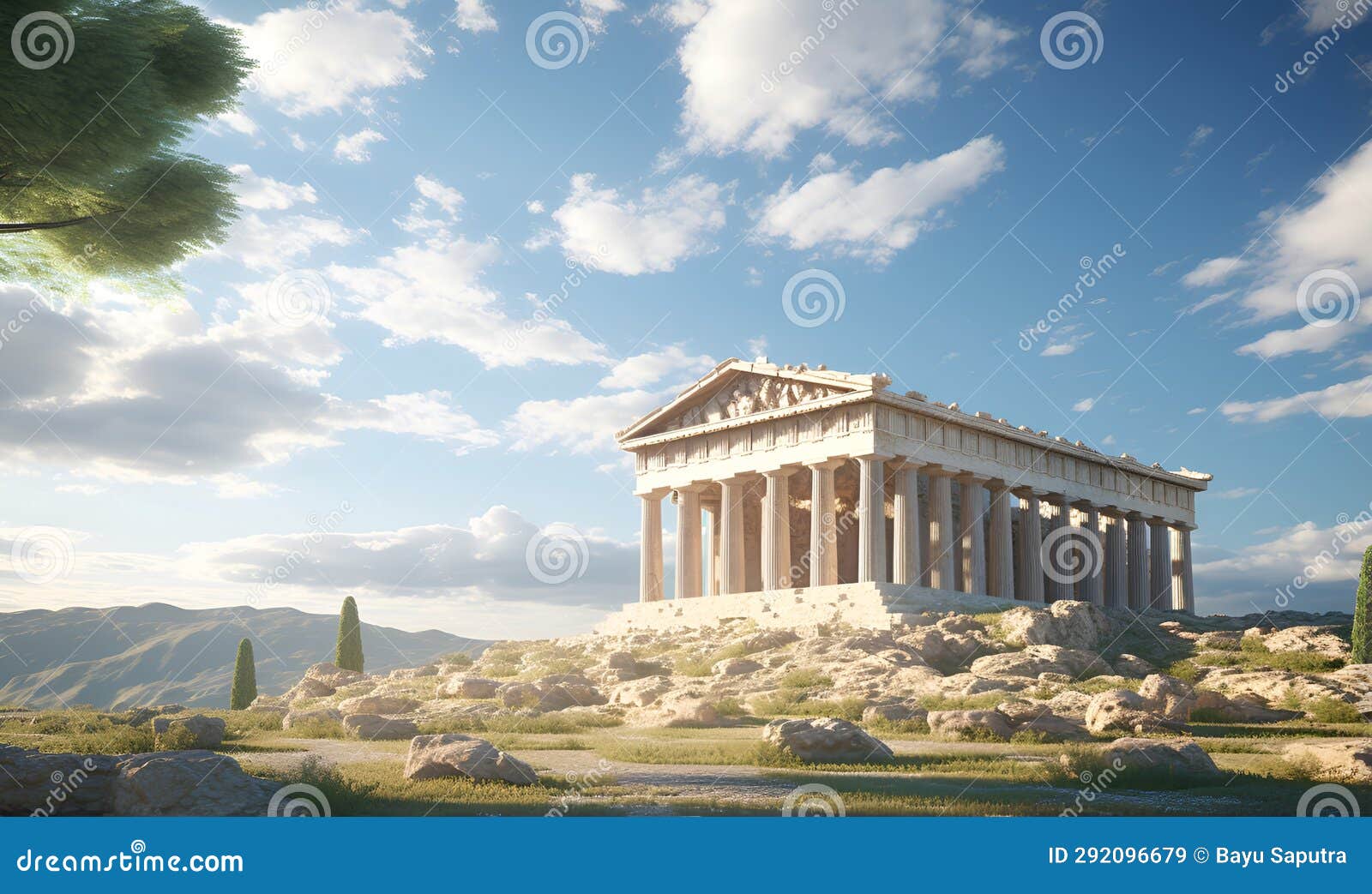 Ancient Greek Architecture Buildings Art, Ai Generative Stock ...