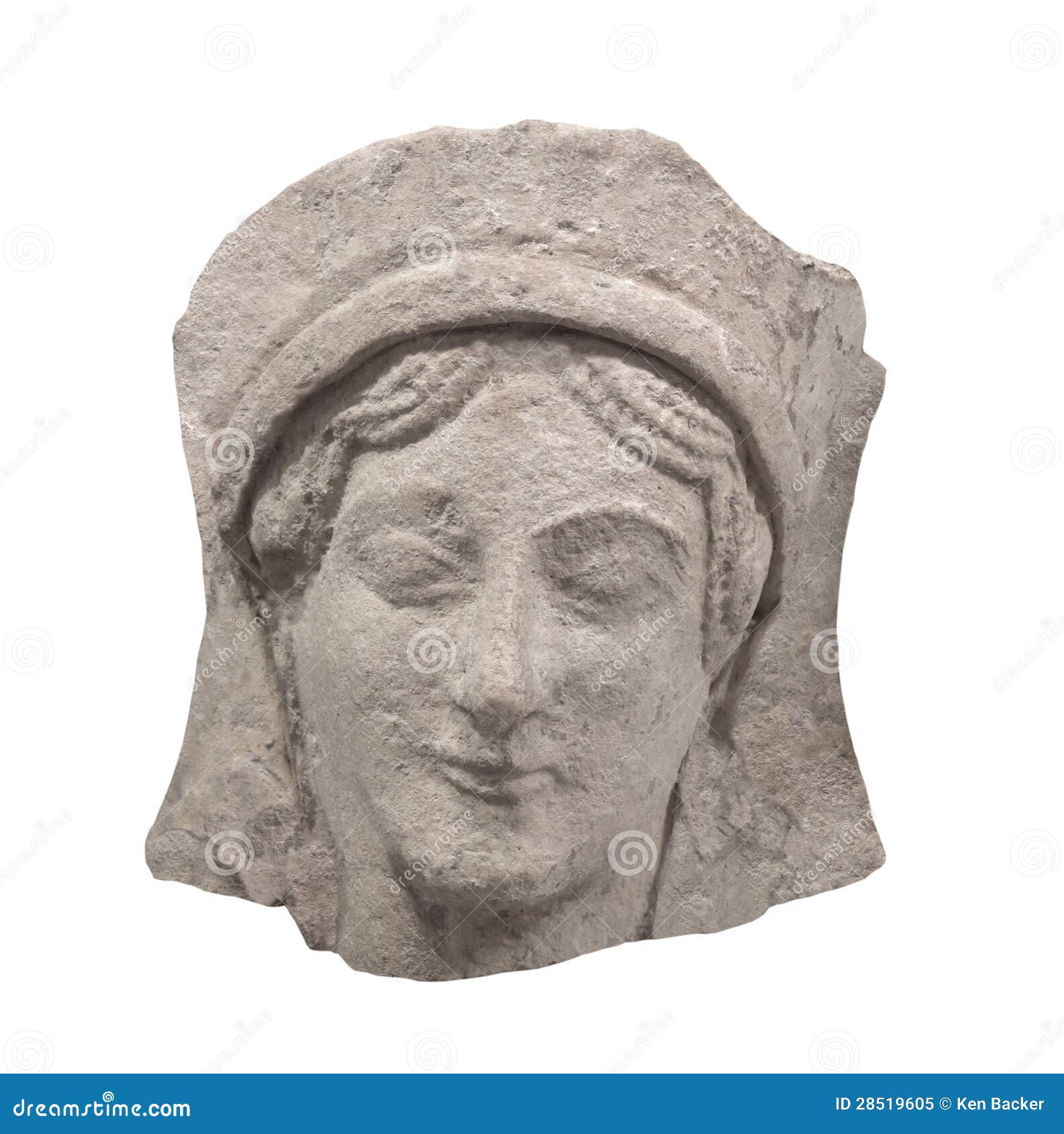 Ancient Greek Bas-relief Face Isolated Stock Image - Image of artifact ...