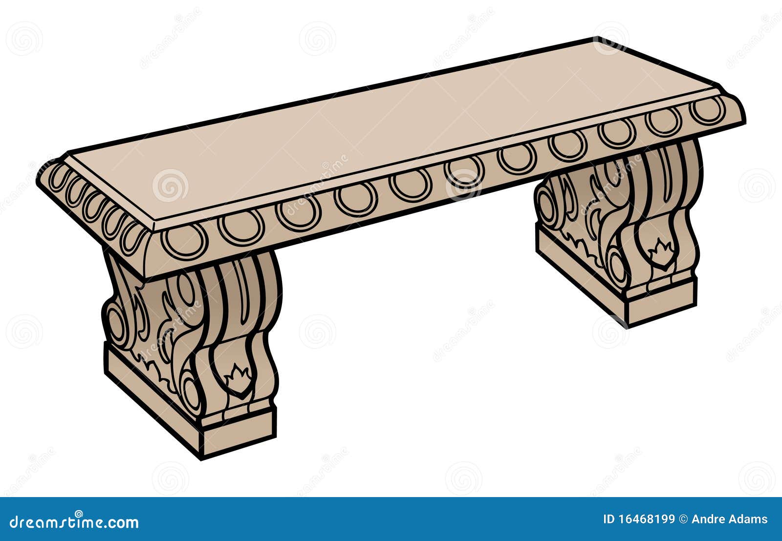 Ancient Greek bench stock illustration. Illustration of travel - 16468199