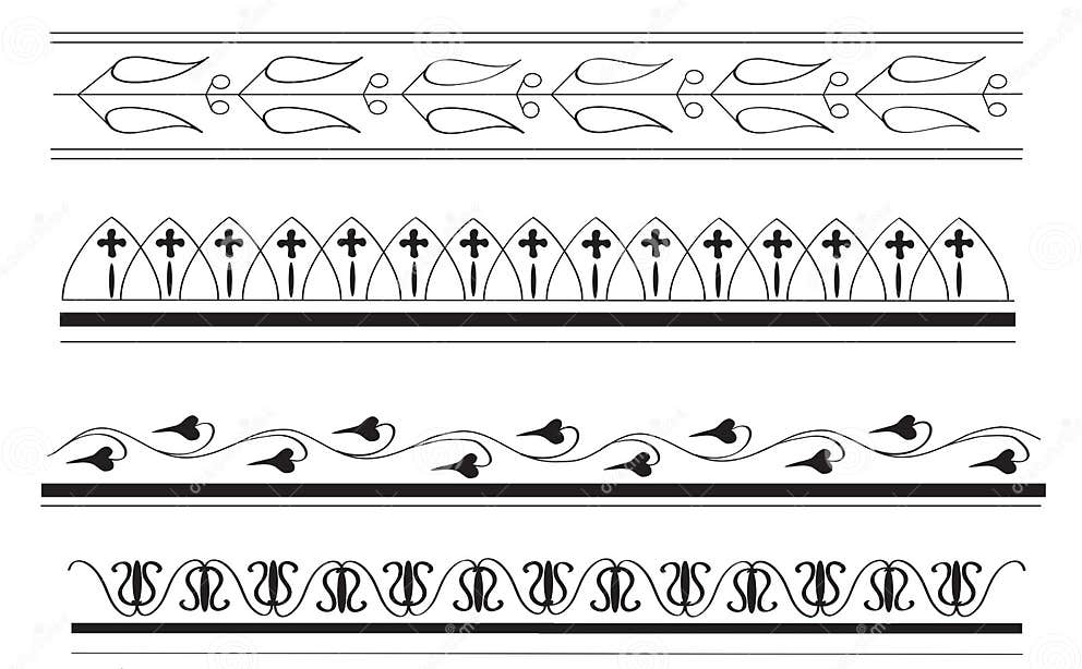 Ancient Greek Border Designs 2 Stock Vector - Illustration of simple ...