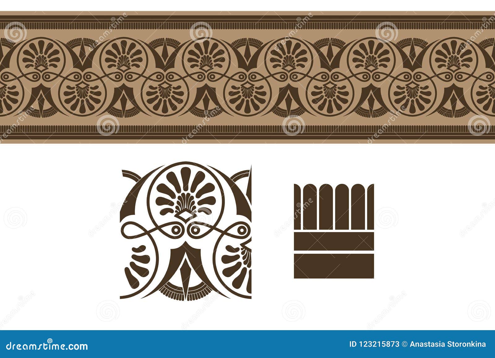 Ancient Greek Border Ornaments, Stock Vector - Illustration of pattern ...