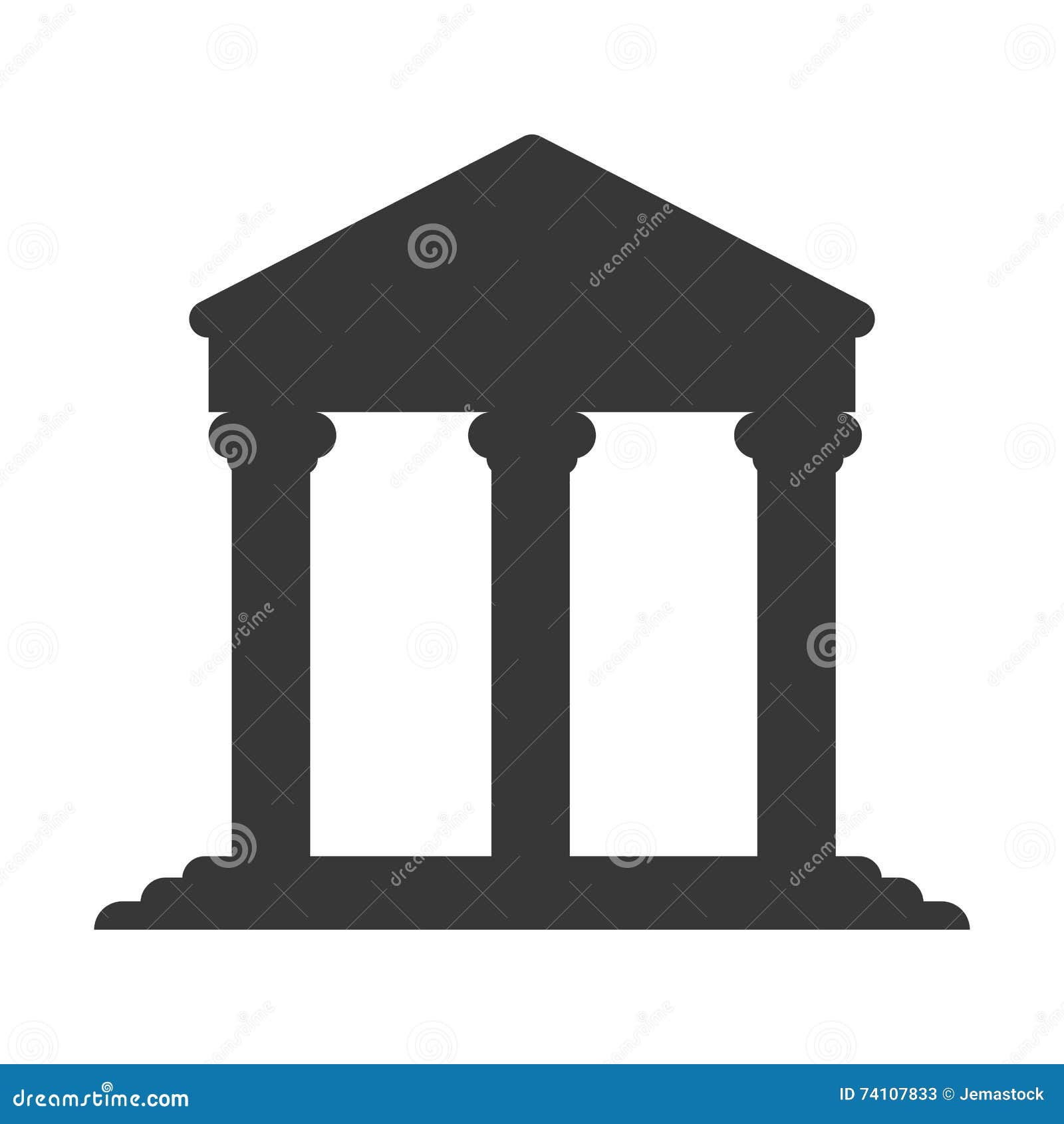 Ancient Greek Building Icon Stock Illustration - Illustration of ...