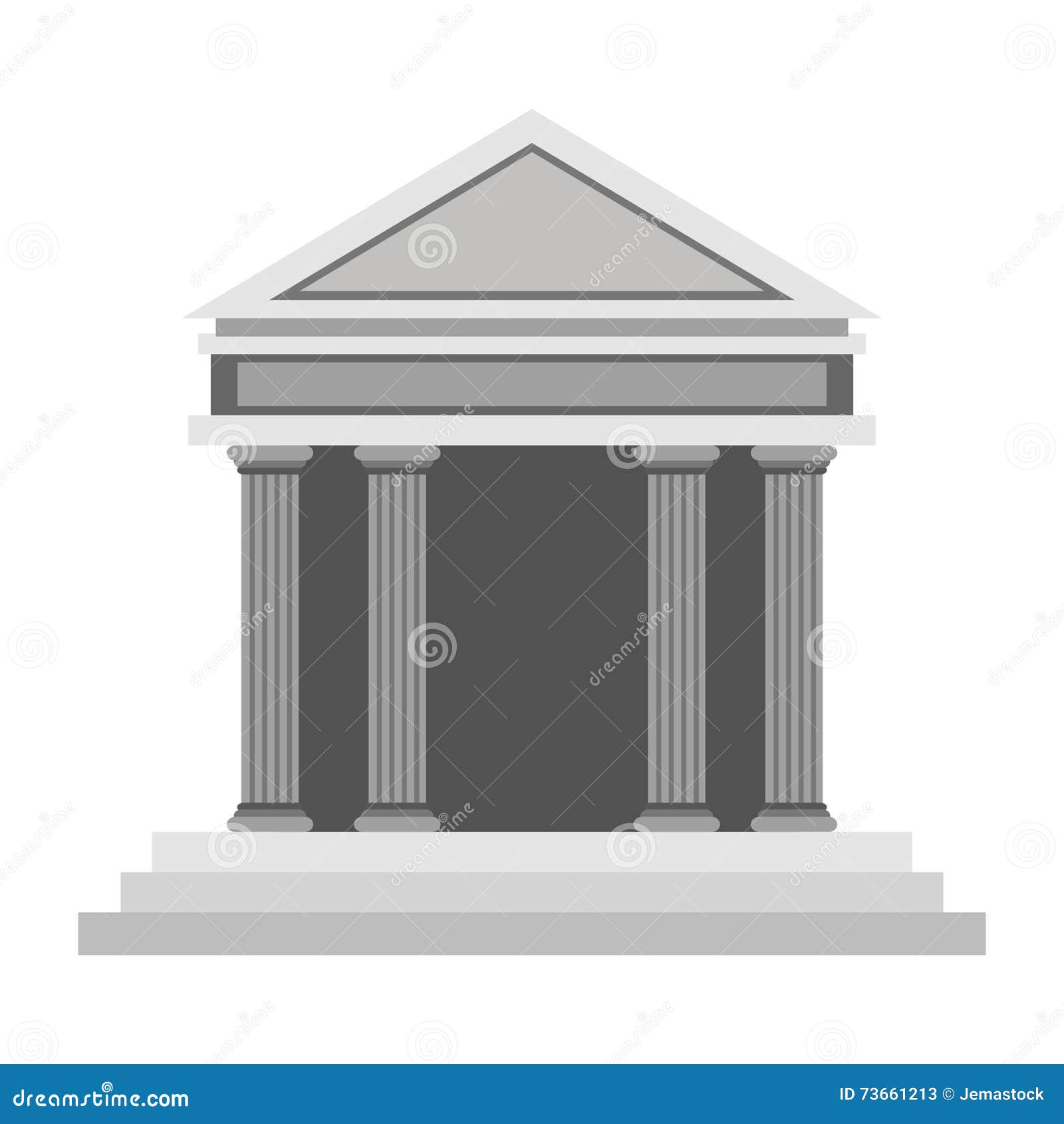 Ancient Greek Building Icon Stock Illustration - Illustration of stone ...