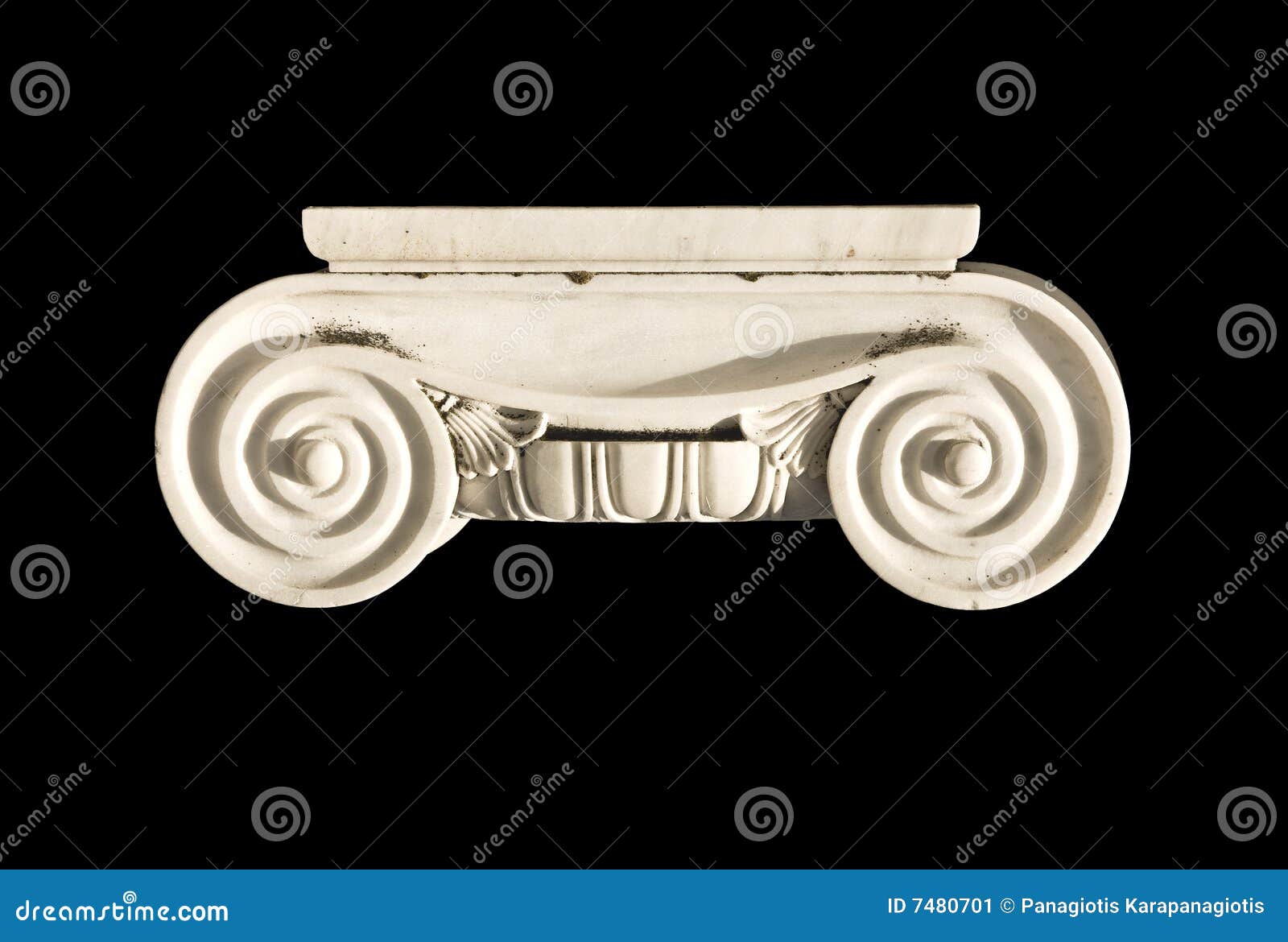 Ancient Greek Capital Isolated Stock Image - Image of marble ...