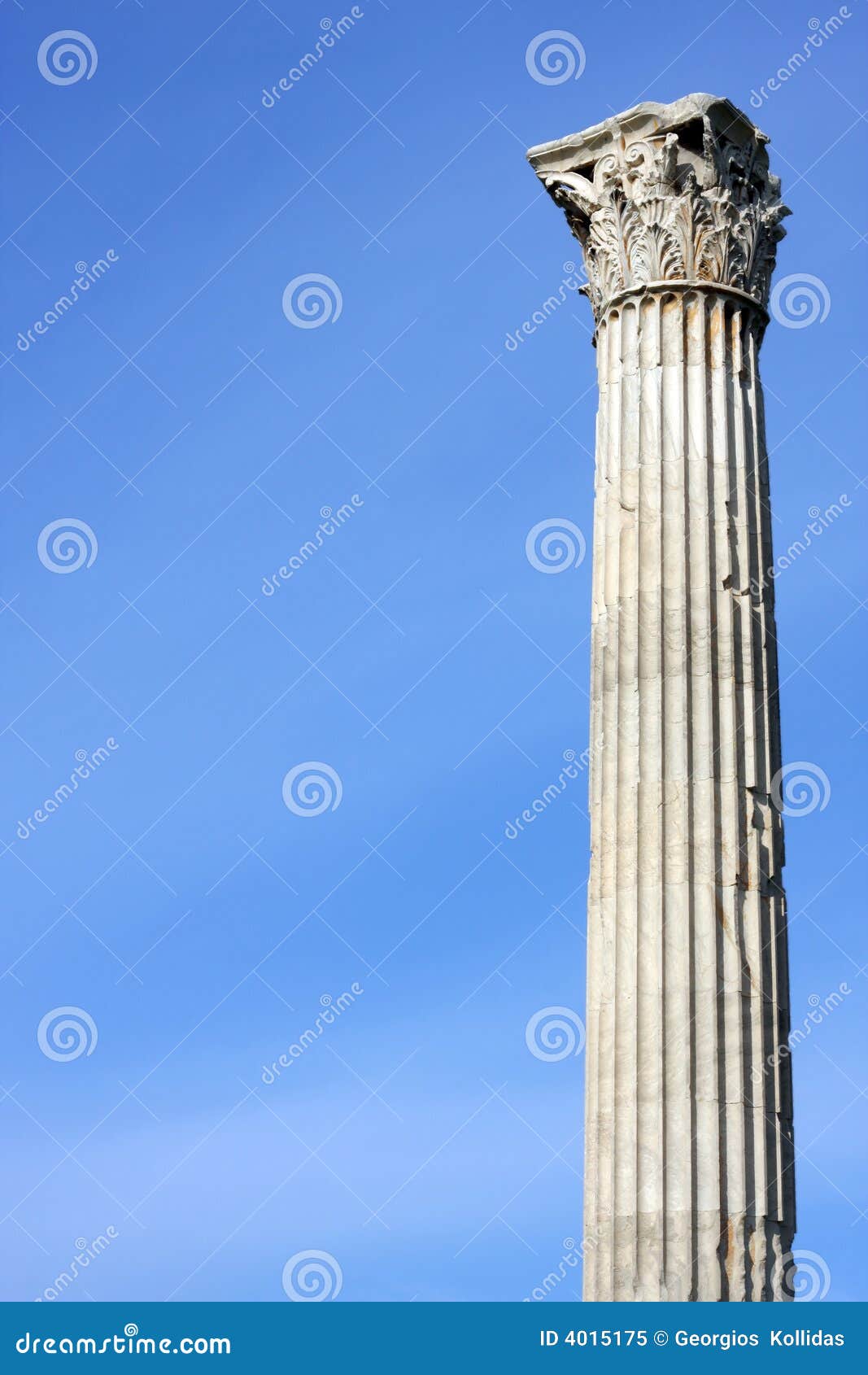Greek Column With Golden Borders Stock Photography | CartoonDealer.com ...