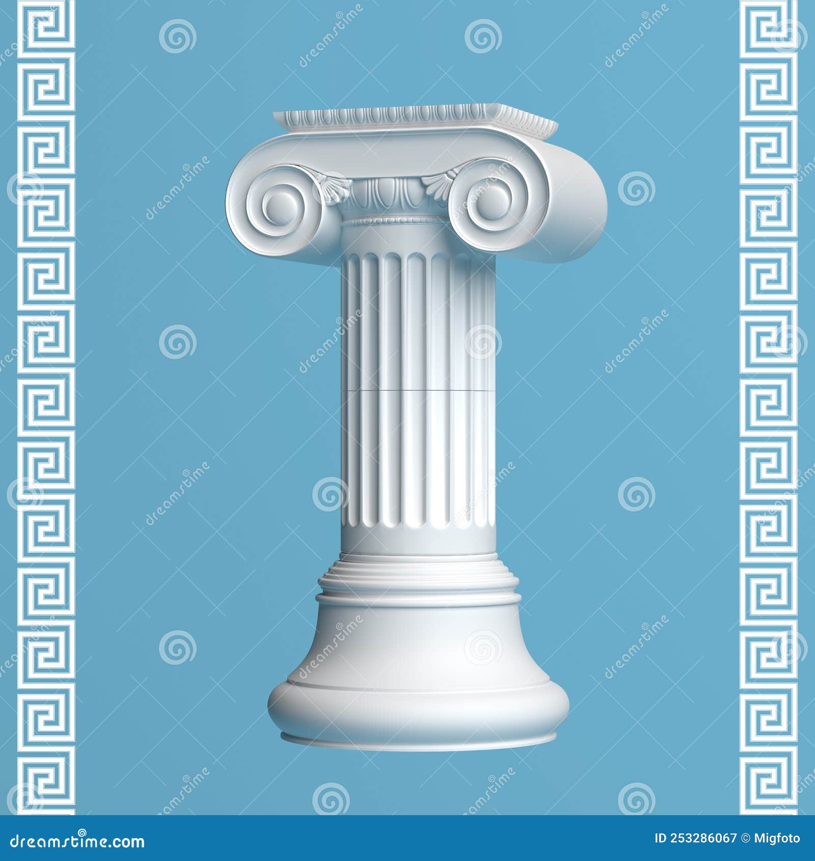 Render 3d Model Ancient Greek Column Stock Photo | CartoonDealer.com ...