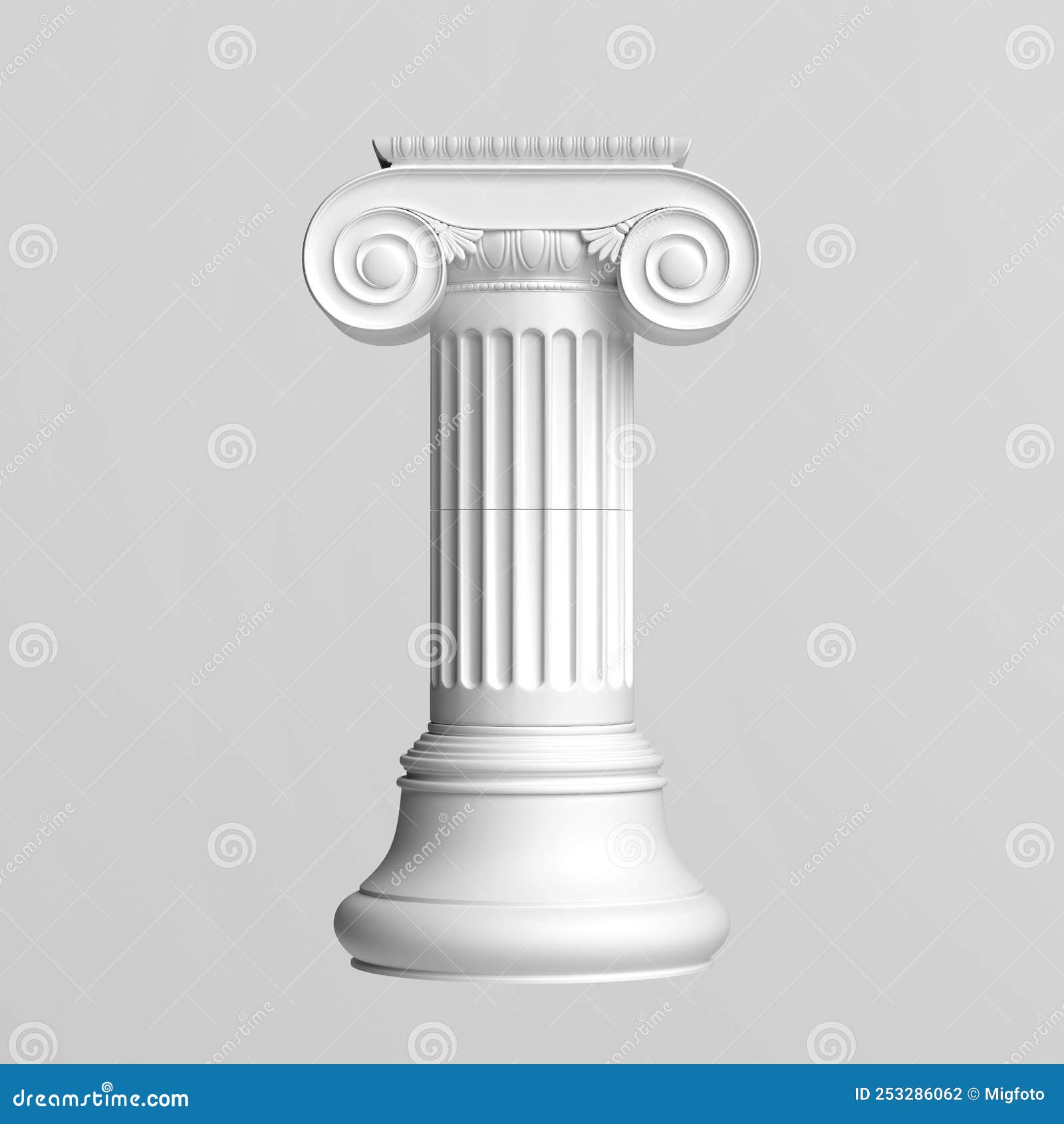 Render 3d Model Ancient Greek Column Royalty-Free Stock Image ...