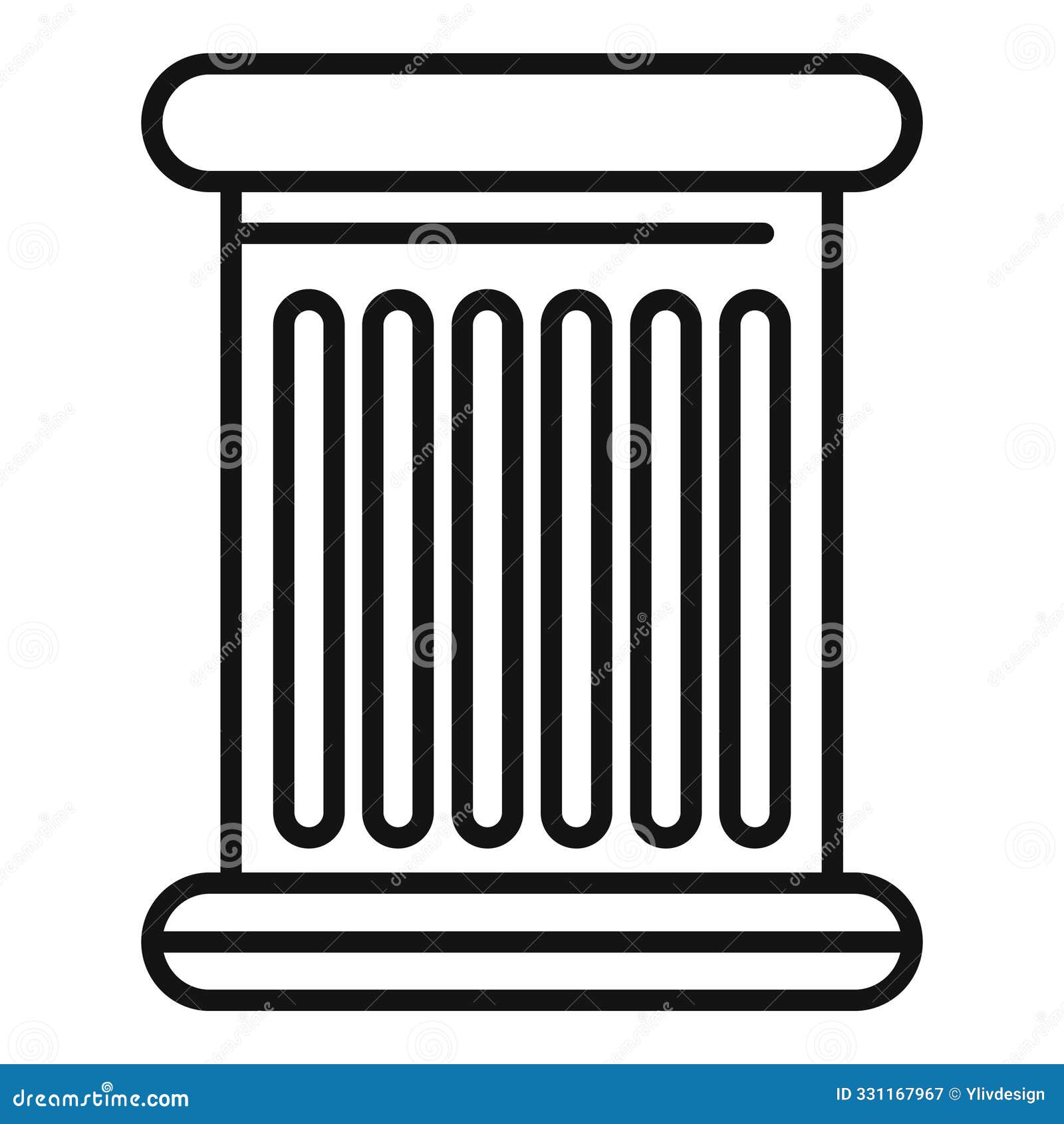 Ancient Greek Column with Doric Style Capital and Base Stock ...