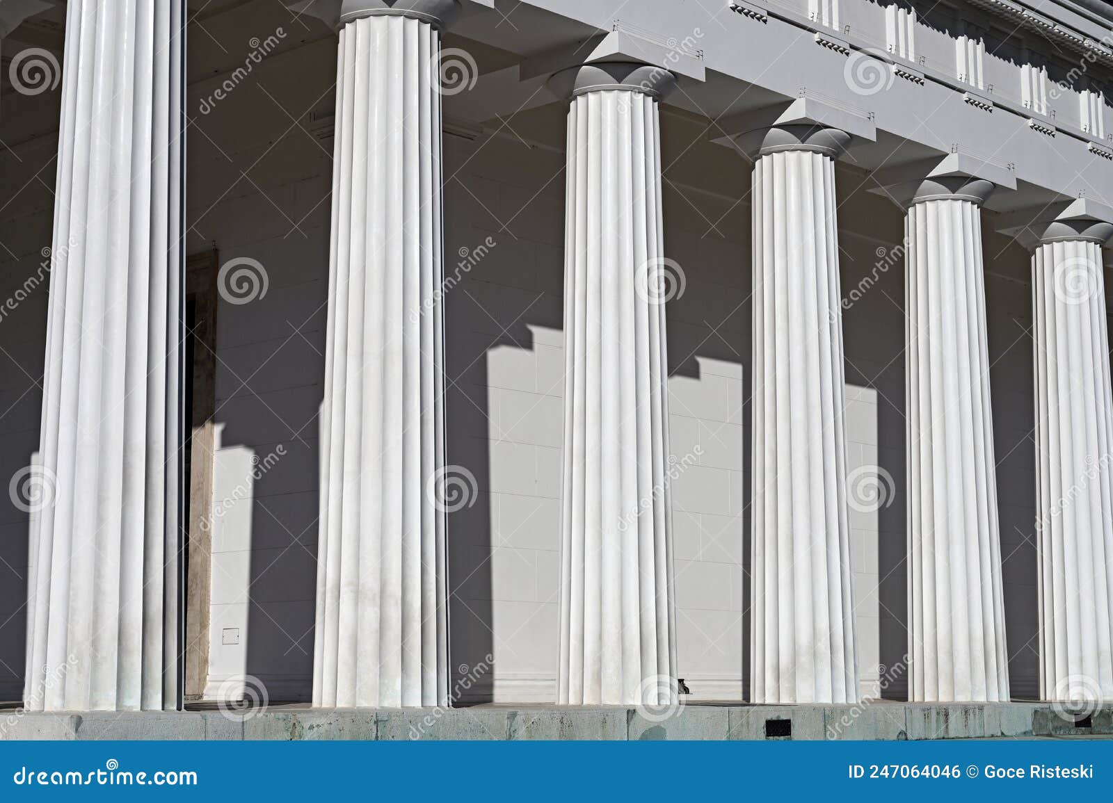 Ancient Greek Columns Exterior Detail Stock Photo - Image of roman ...