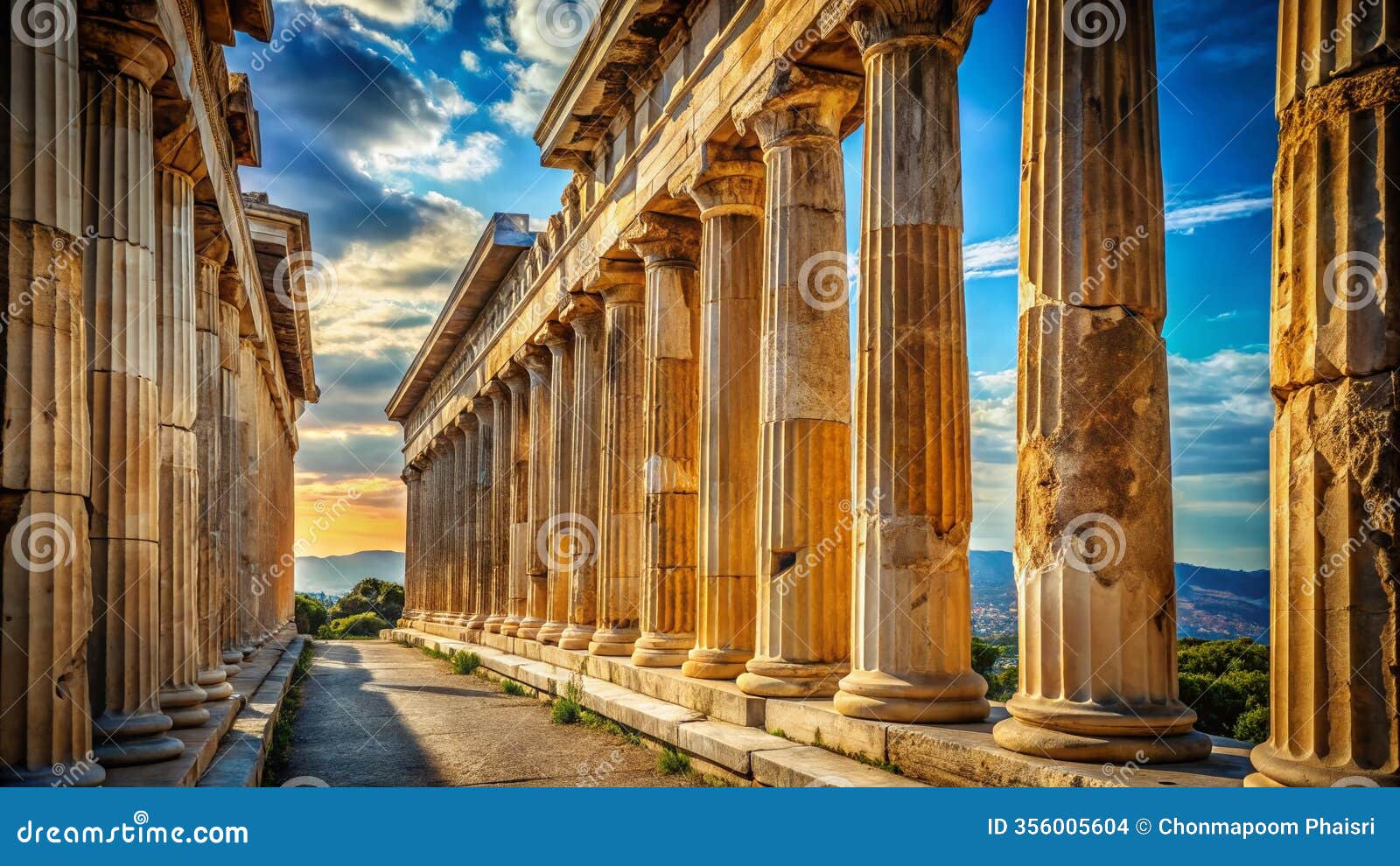 Ancient Greek Columns a Majestic Border for Your Design Projects ...