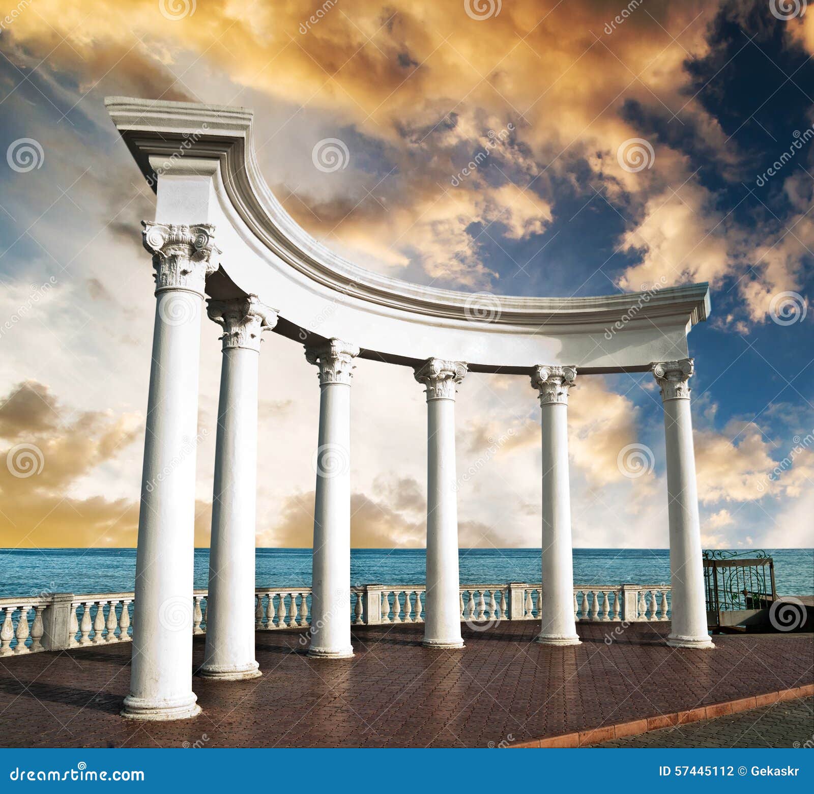 Ancient Greek columns stock photo. Image of colonnade - 57445112