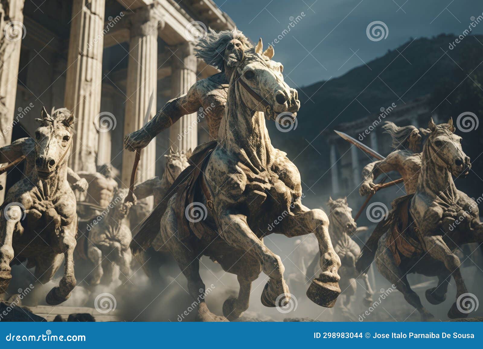 Ancient Greek Depictions of Mythical Centaurs in B Stock Photo - Image ...