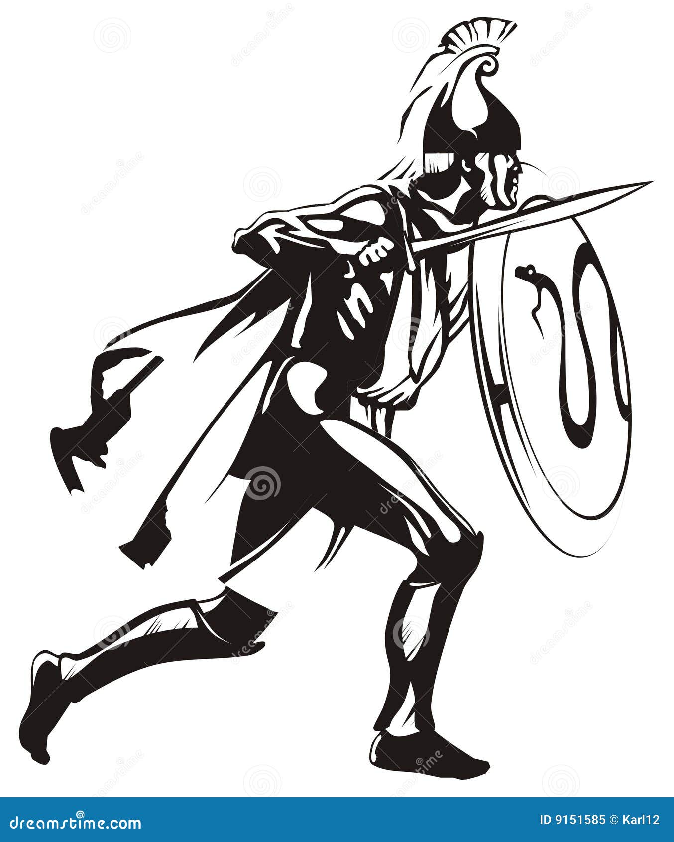 Ancient Greek hero stock vector. Illustration of greek - 9151585