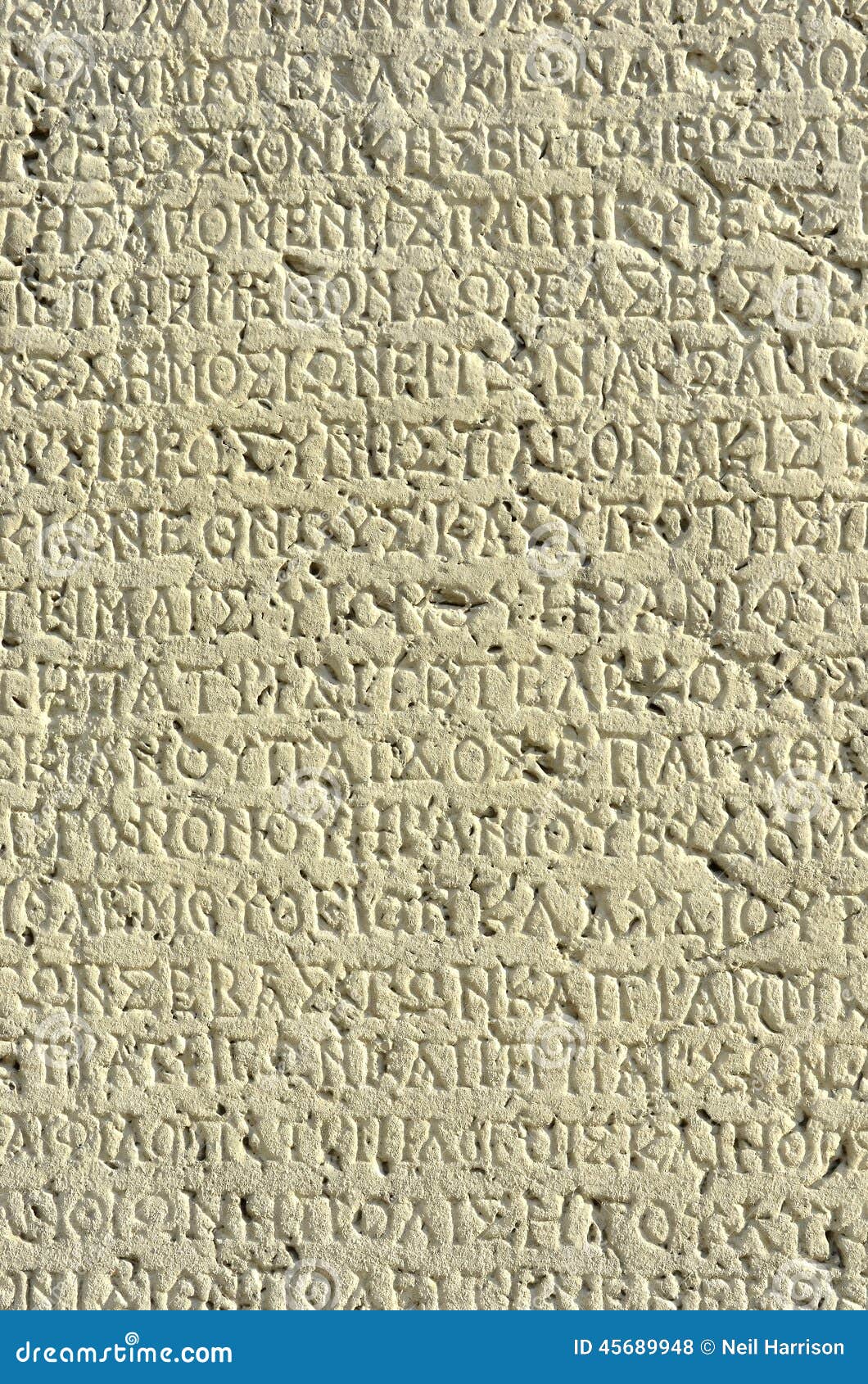 Ancient Greek Inscription stock photo. Image of greek - 45689948