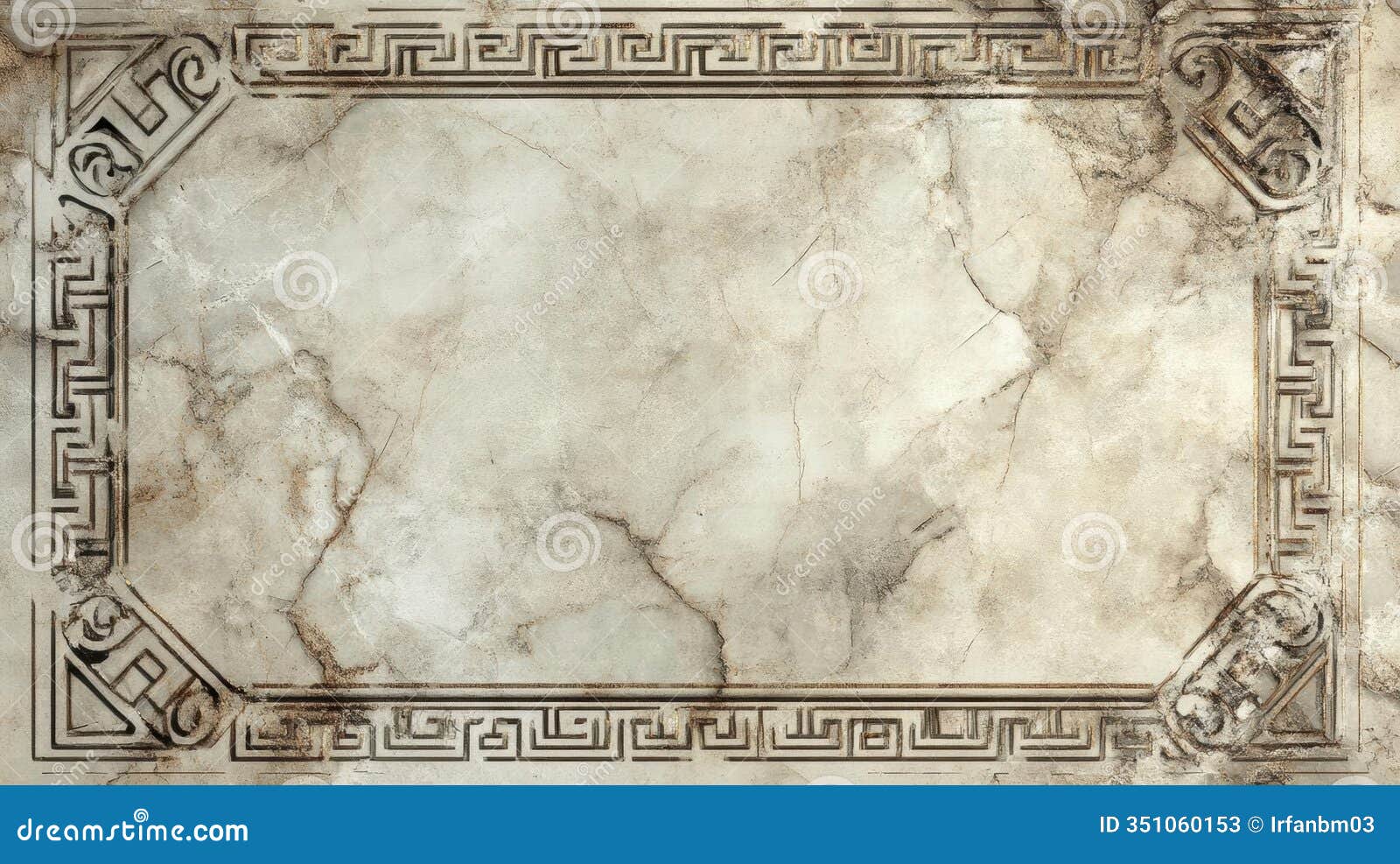 Ancient Greek Marble Frame with Ornate Border Stock Image - Image of ...