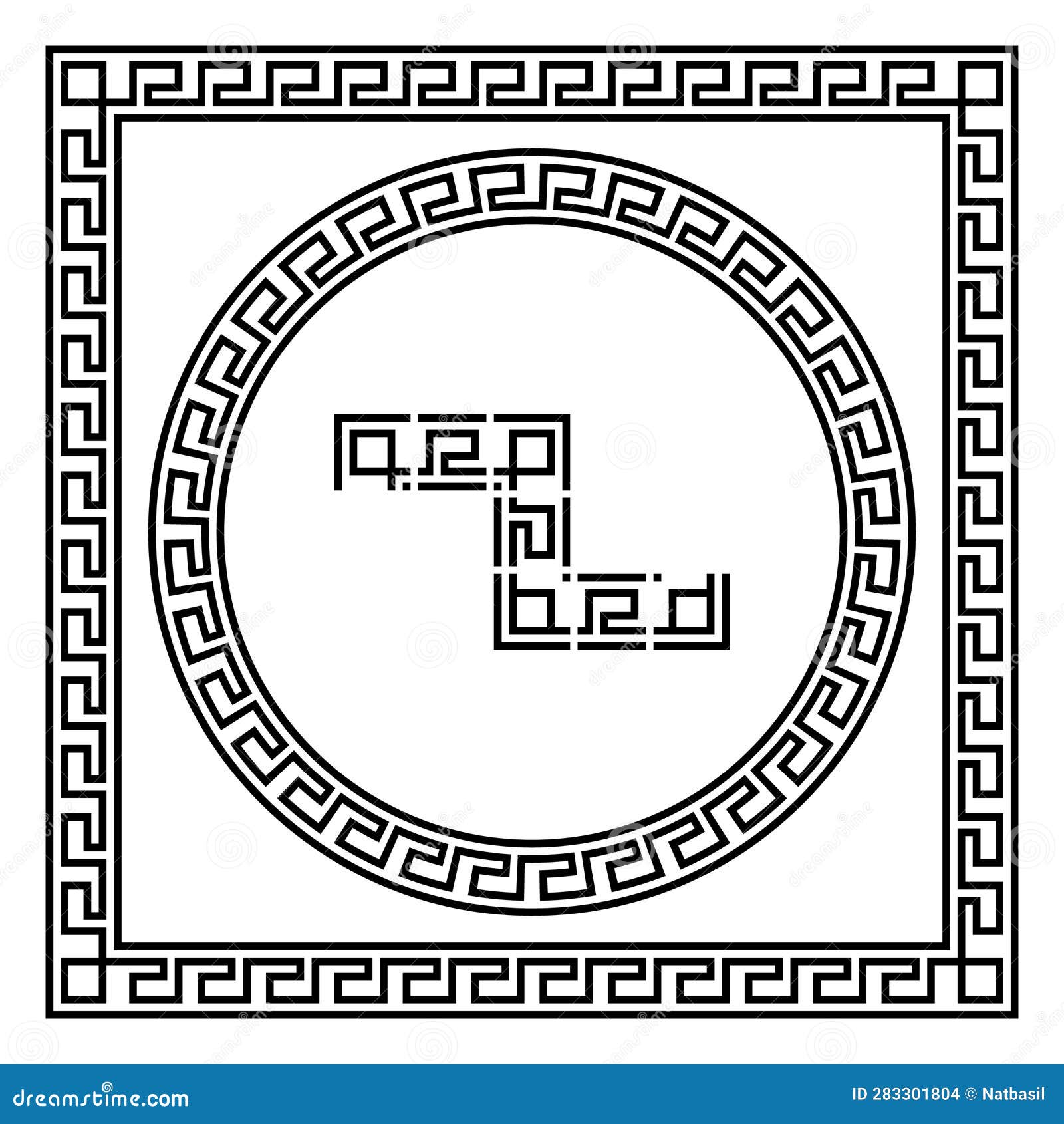 Ancient Greek Meander Antique Pattern. Set for Creating Frames and ...