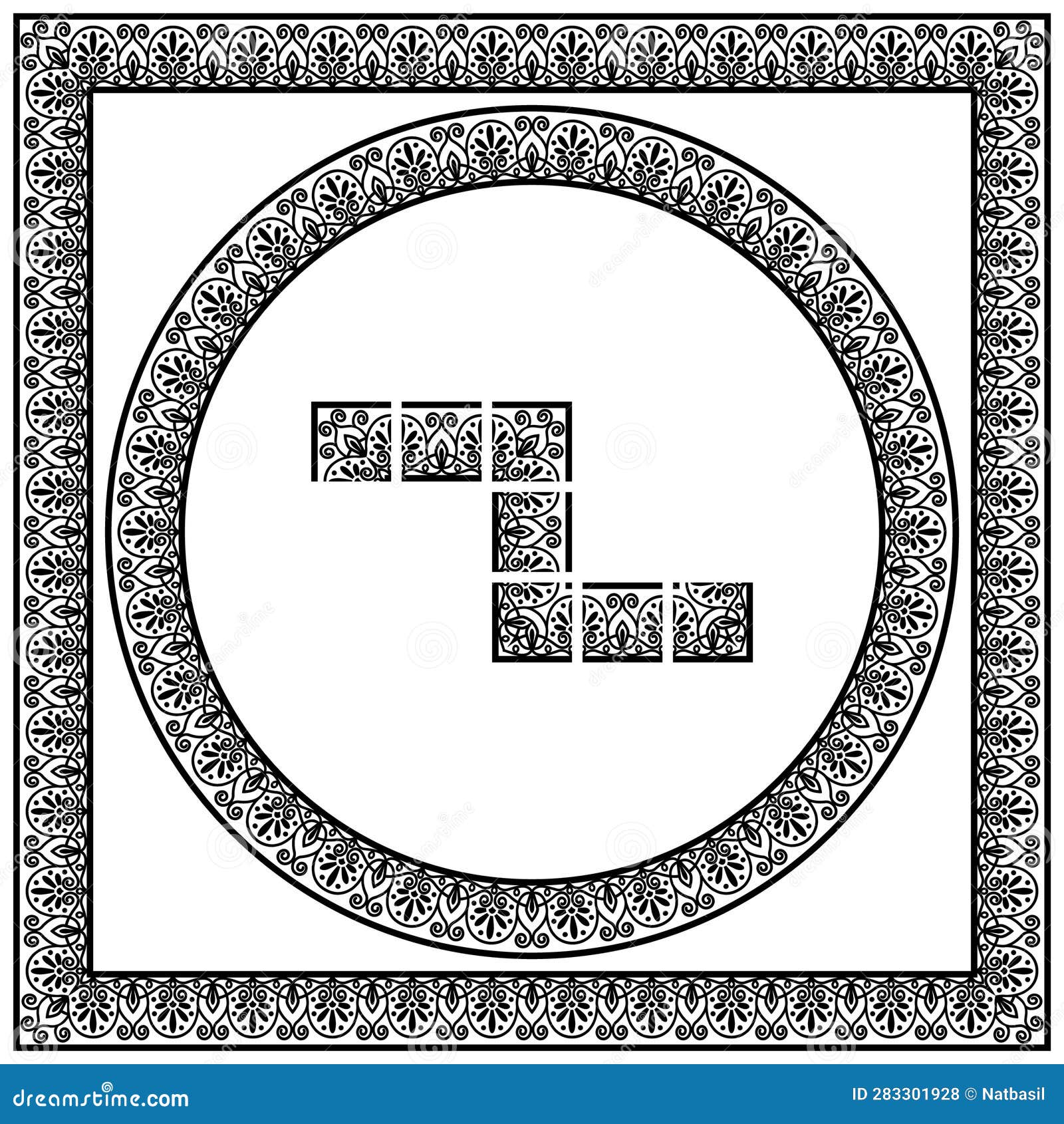 Ancient Greek Palmette Antique Pattern. Set for Creating Frames and ...