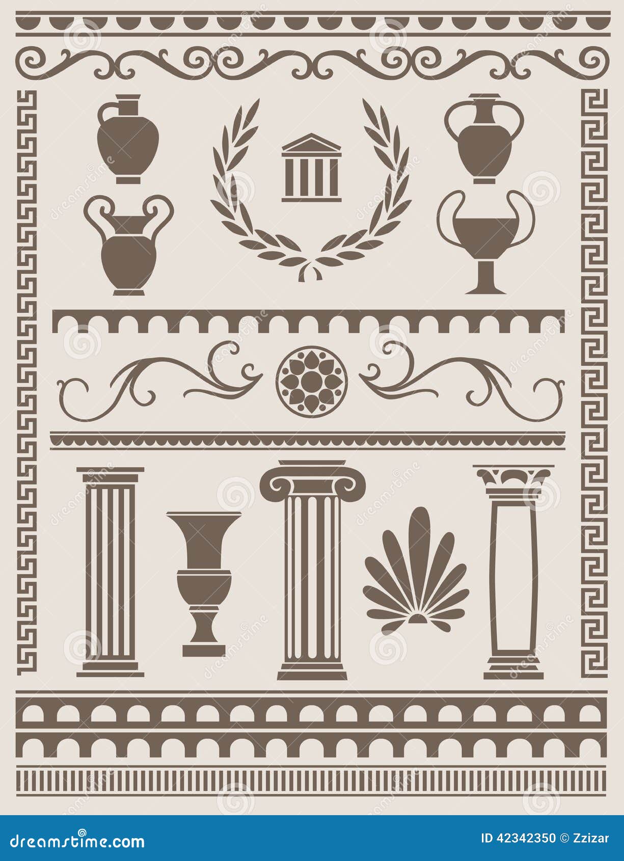 Ancient Elements Rome Stock Illustrations – 536 Ancient Elements Rome ...