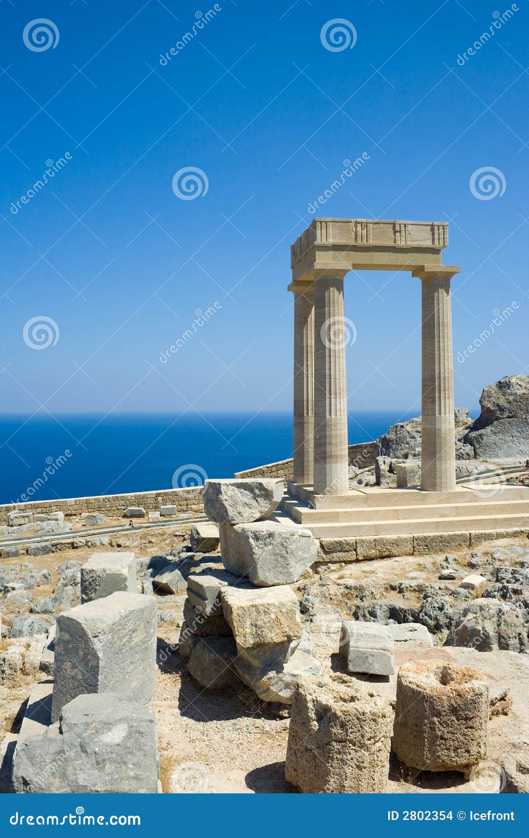 Ancient greek ruins stock photo. Image of blue, ruin, europe - 2802354