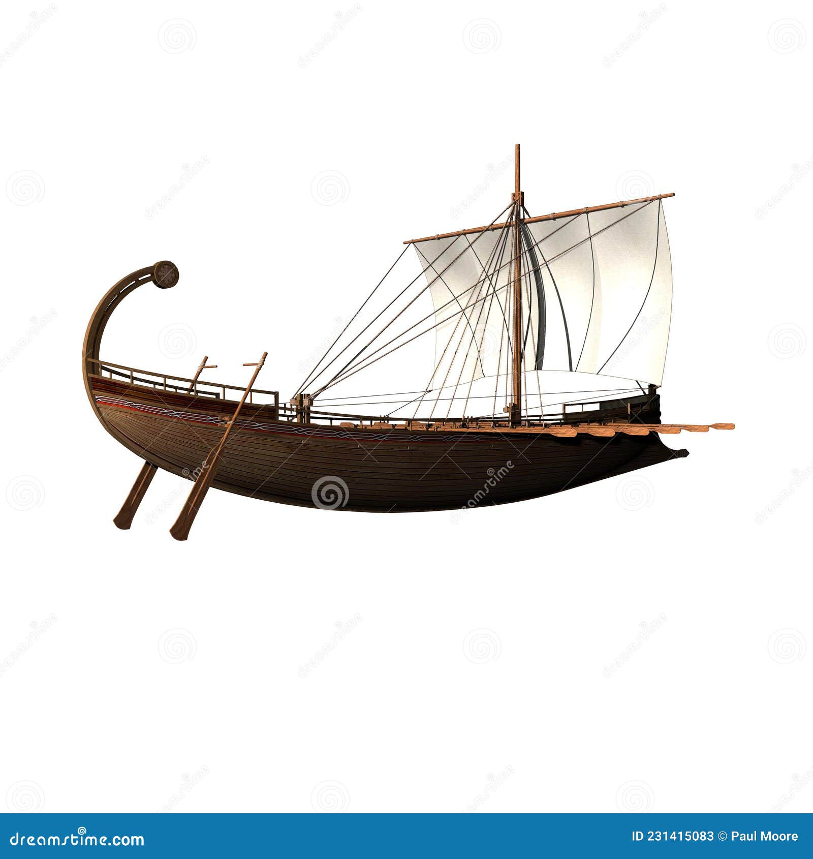 Greek Ship Cartoon Vector | CartoonDealer.com #25979905