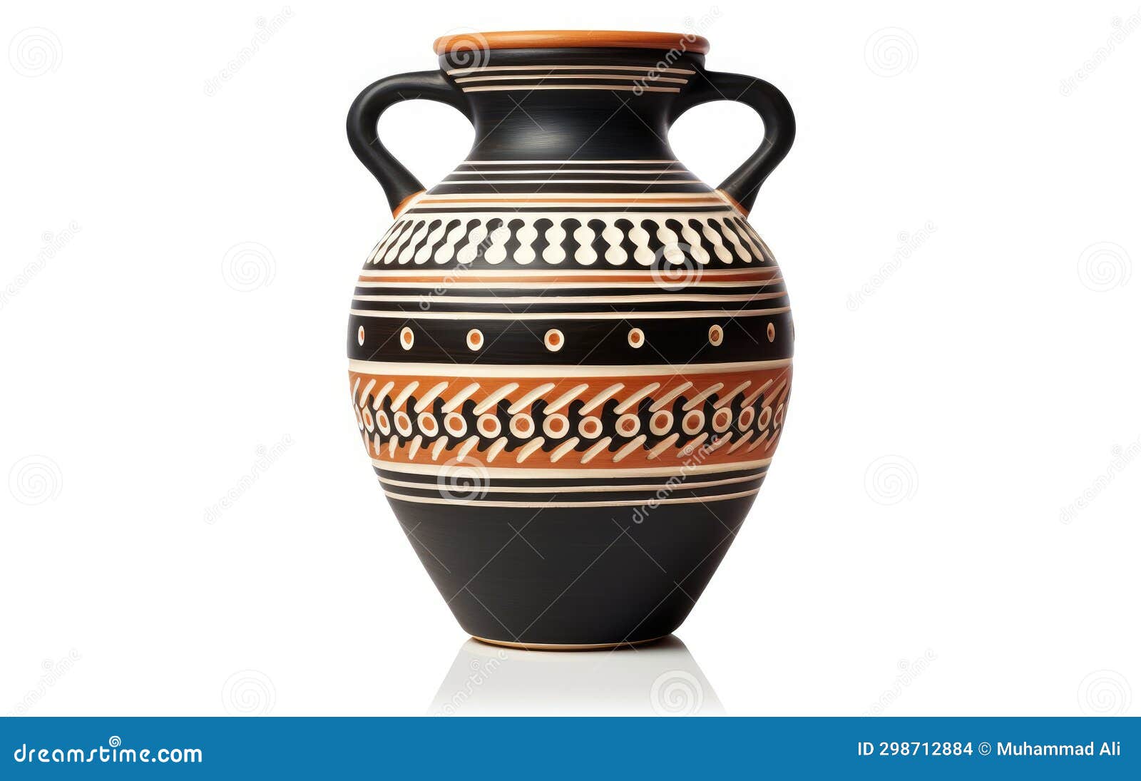 Ancient Greek Style Artifact on White Background Stock Illustration ...