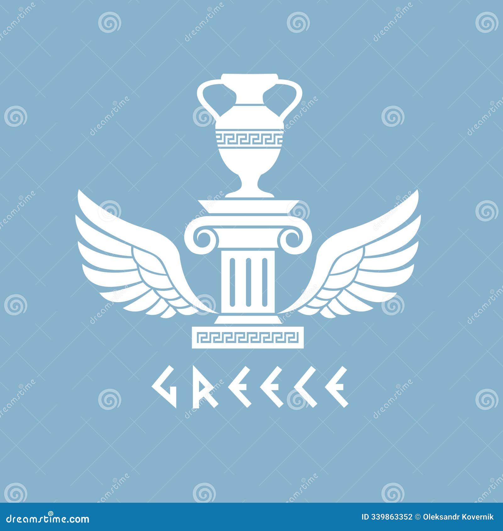 Ancient greek symbol stock illustration. Illustration of silhouette ...