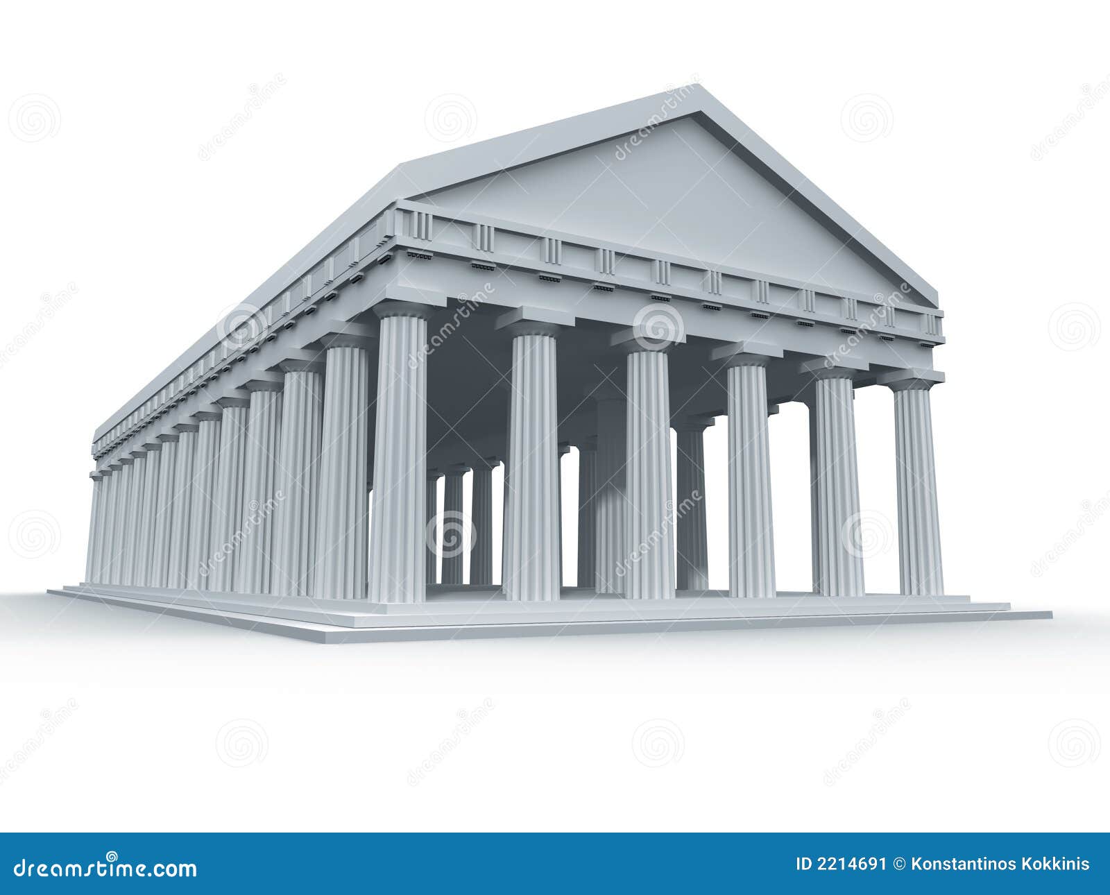 Ancient Greek Temple stock illustration. Illustration of design - 2214691
