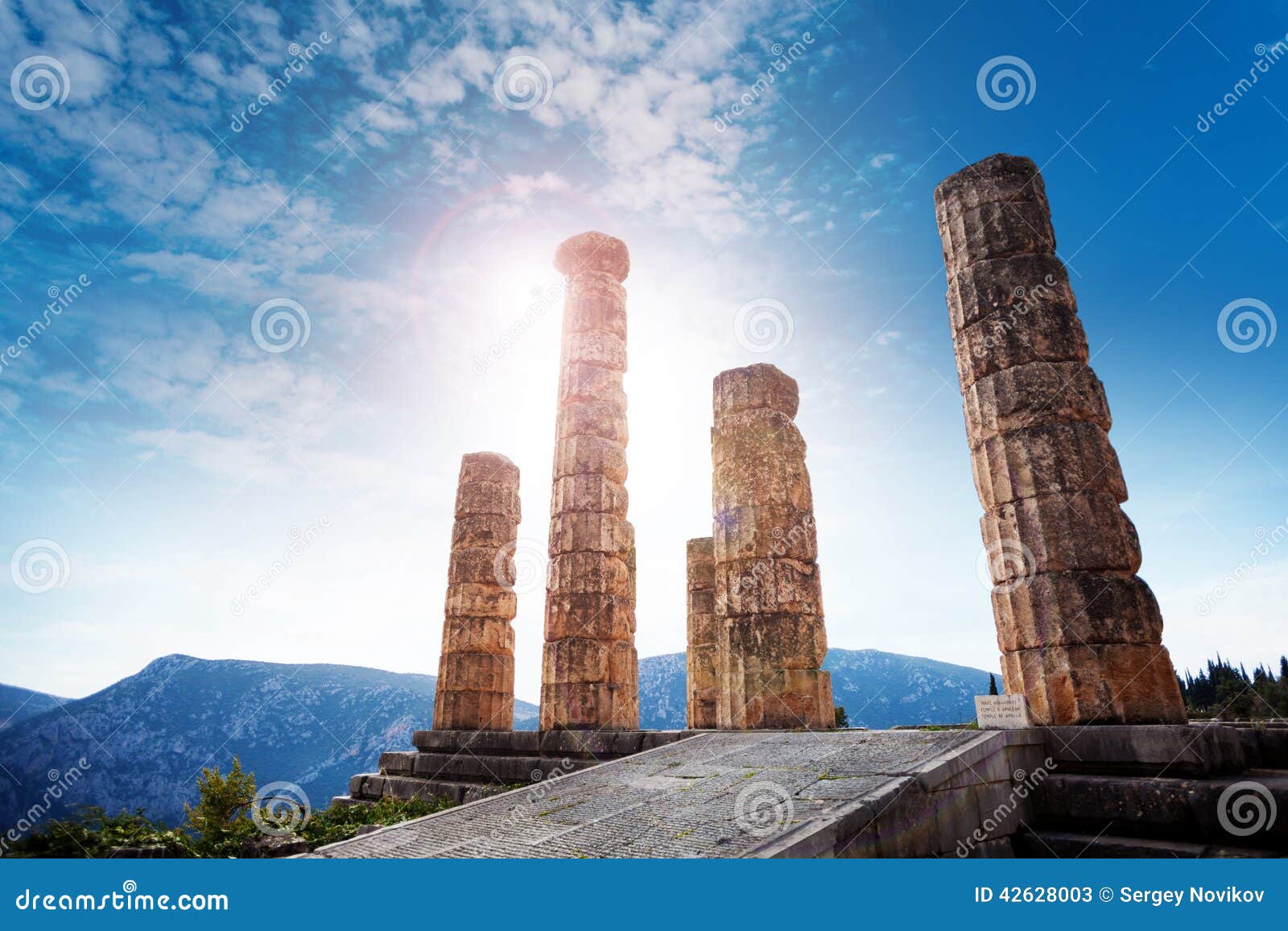 The Ancient Greek Temple of Apollo Stock Image - Image of heritage ...