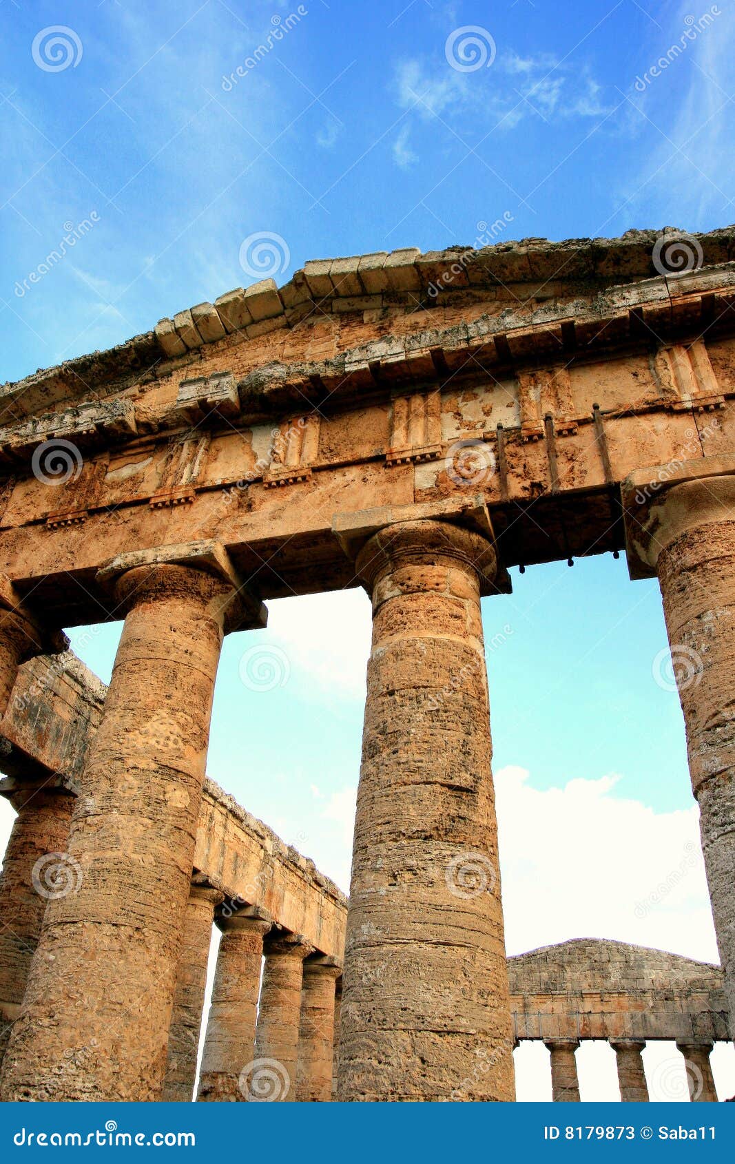 Ancient Greek Temple Columns Square Stock Image - Image of ...