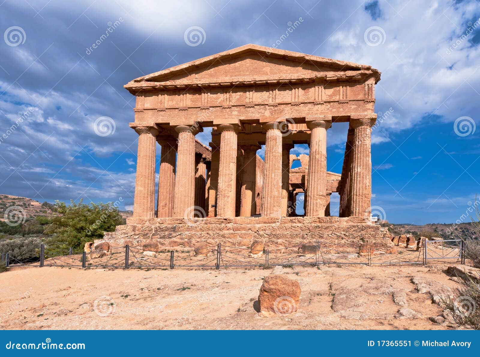 Ancient Greek Temple of Concord Stock Image - Image of remains, temple ...