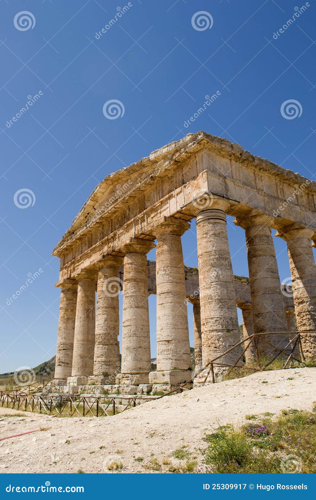 Ancient Greek Temple Segesta Front View Stock Image - Image of ...