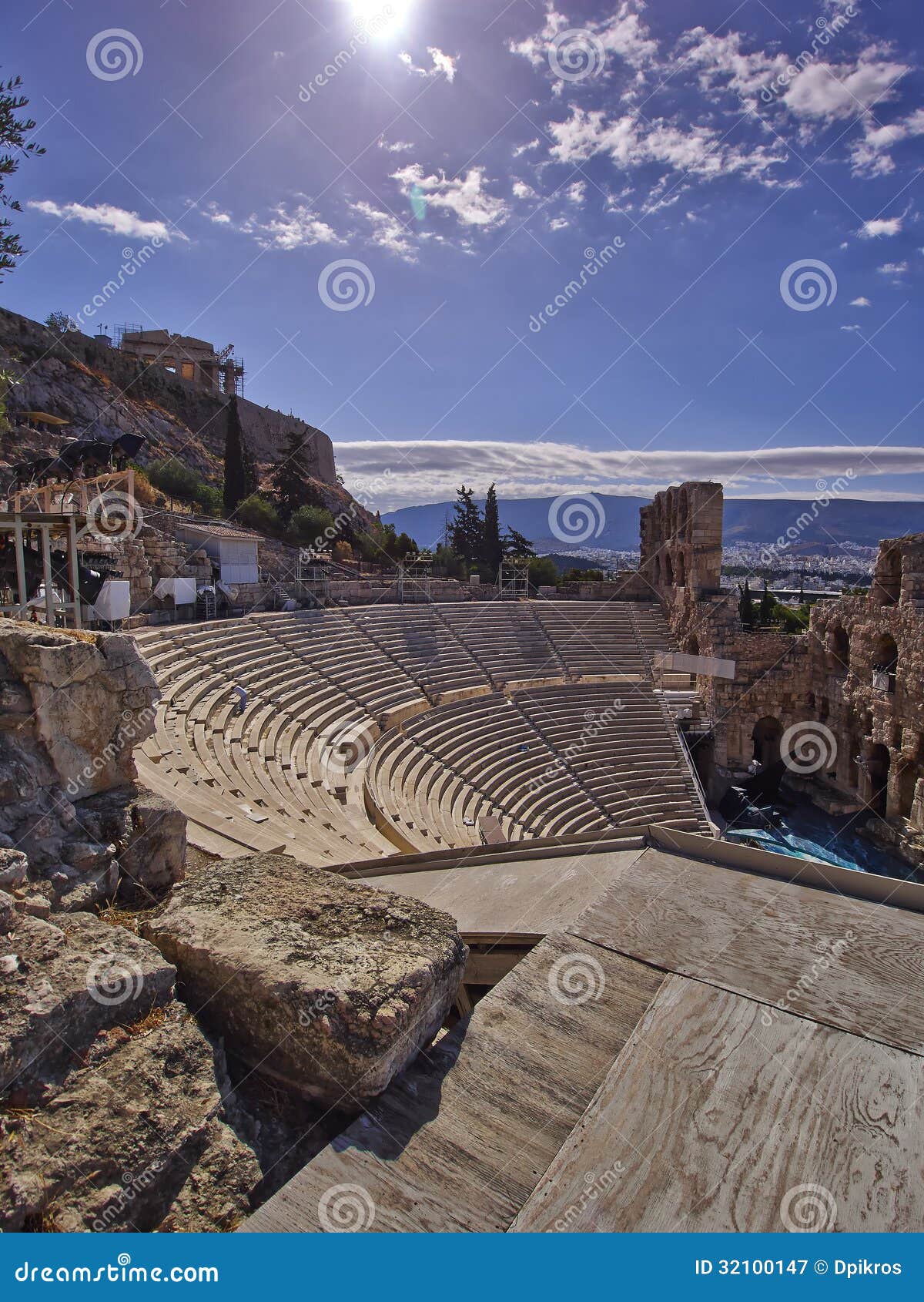 Ancient Greek Theatre Under Parthenon Temple Stock Image - Image of ... Ancient Greek Theatre Under Parthenon Temple Stock Image - Image of ...